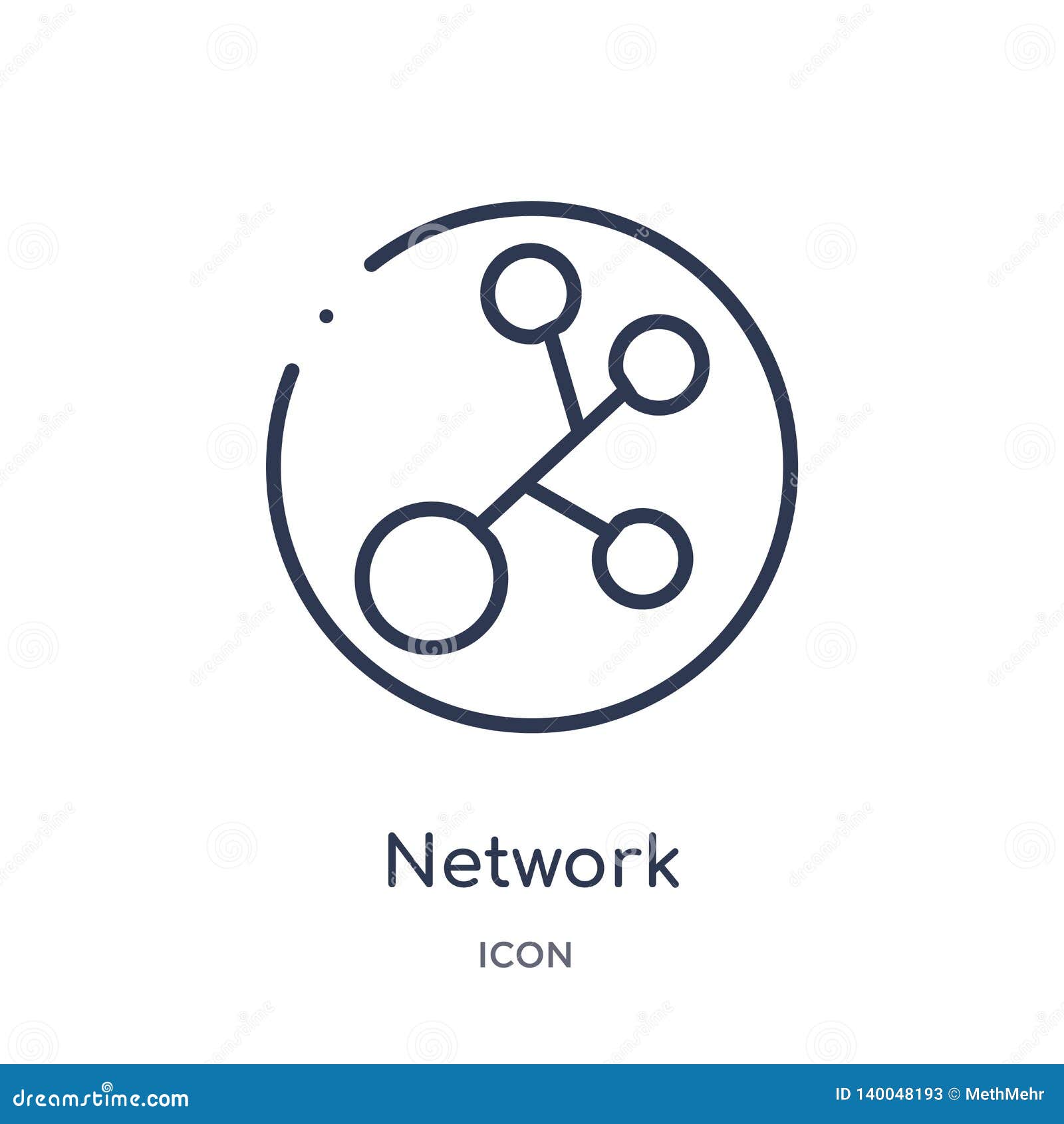 Linear Network Icon from Artifical Intelligence Outline Collection ...