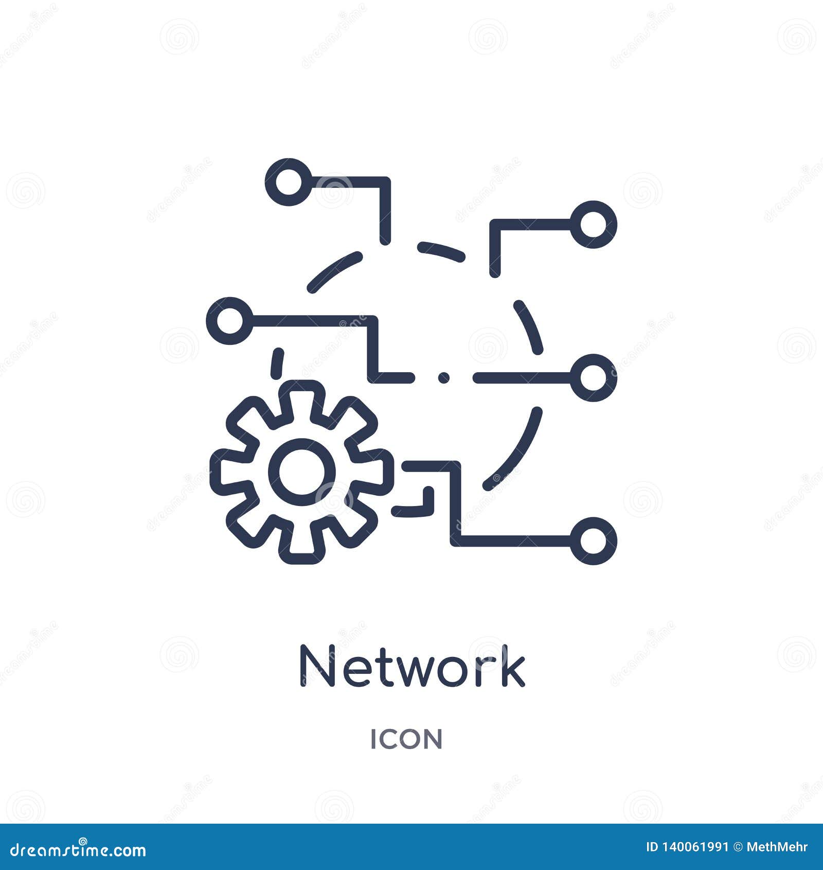 Linear Network Optimization Icon From Internet Security And Networking
