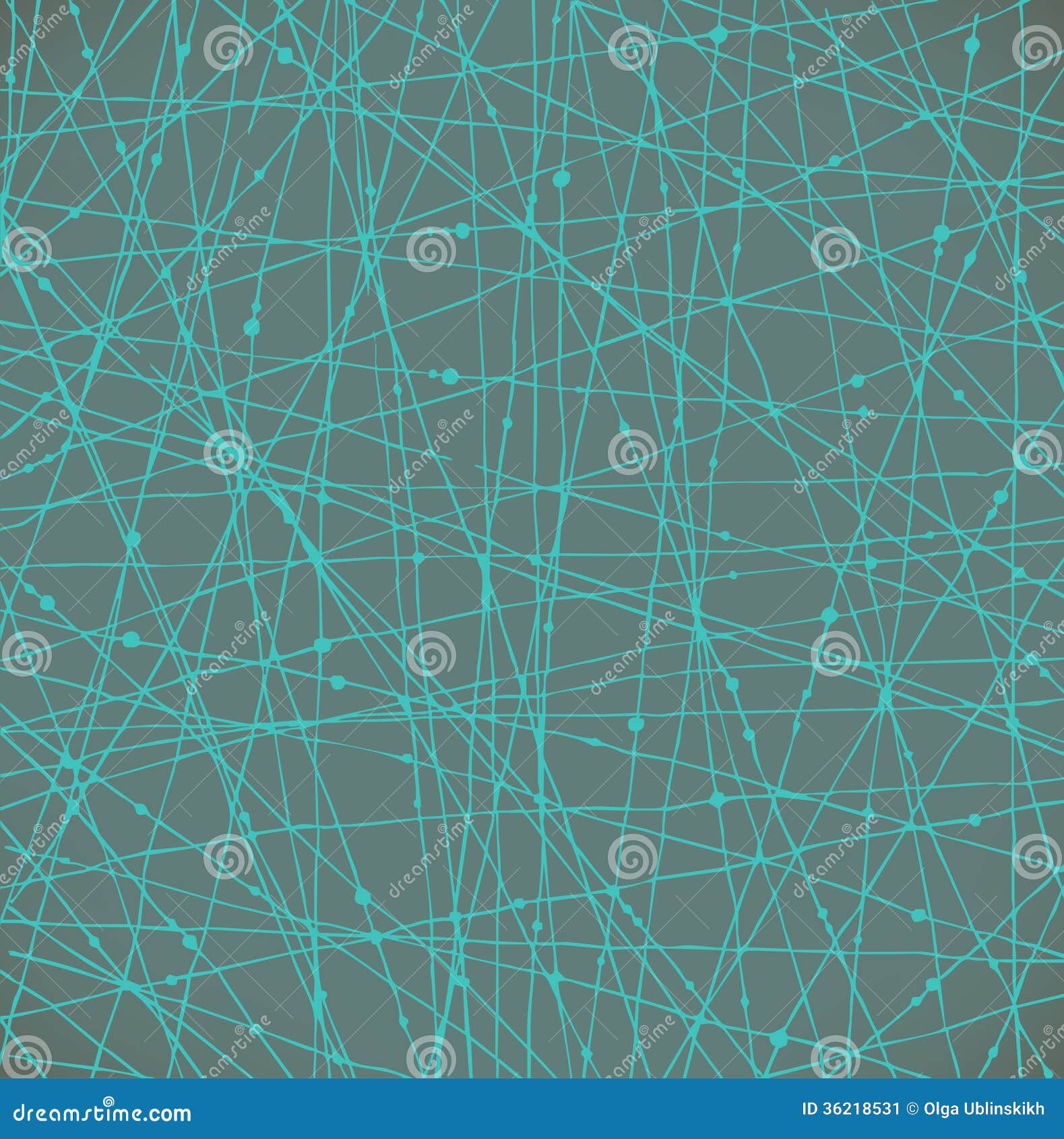 Linear Network Border. Banner With Round Frame. Ba Cartoon Vector ...