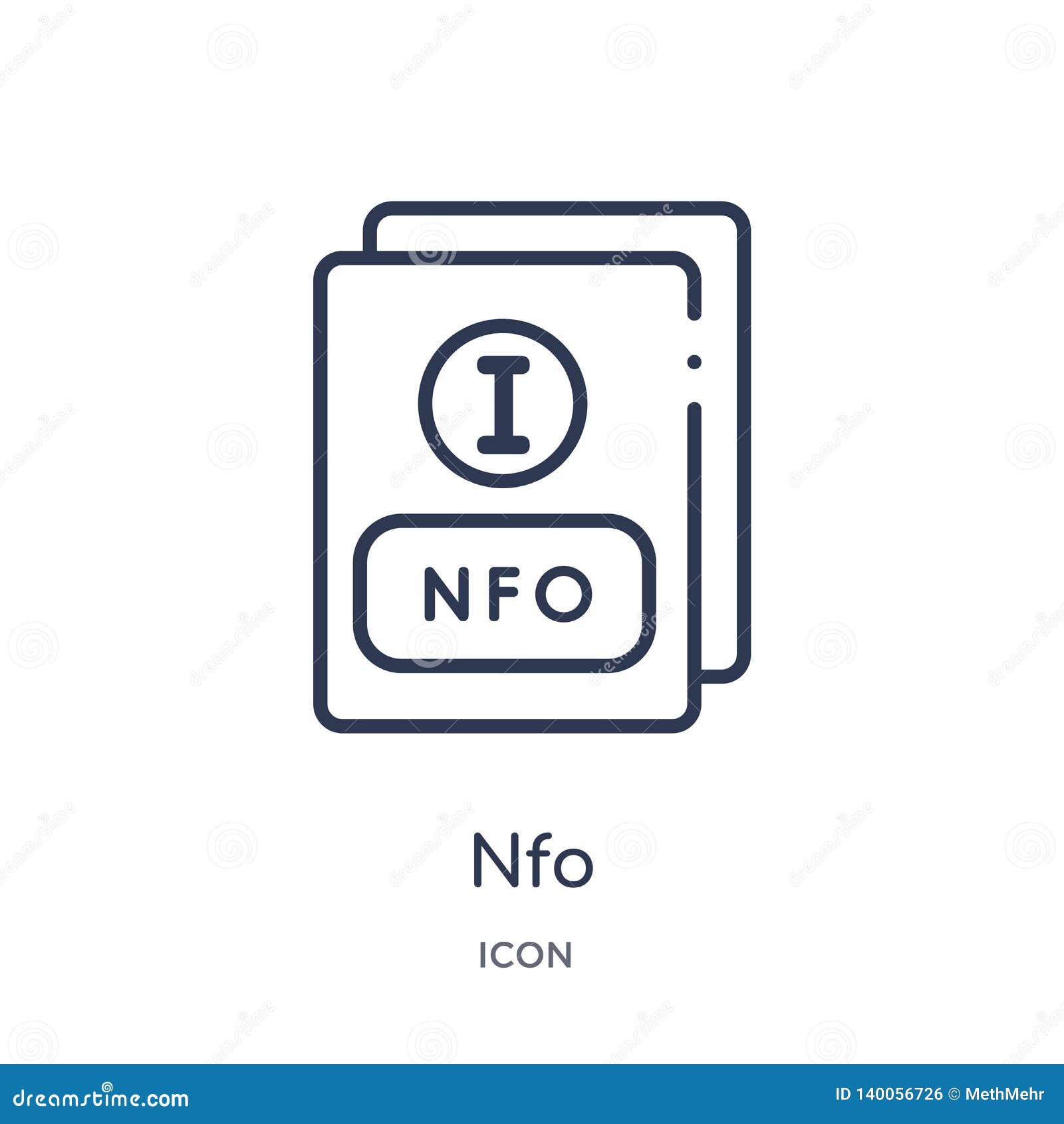 Linear Nfo Icon from File Type Outline Collection. Thin Line Nfo Vector ...
