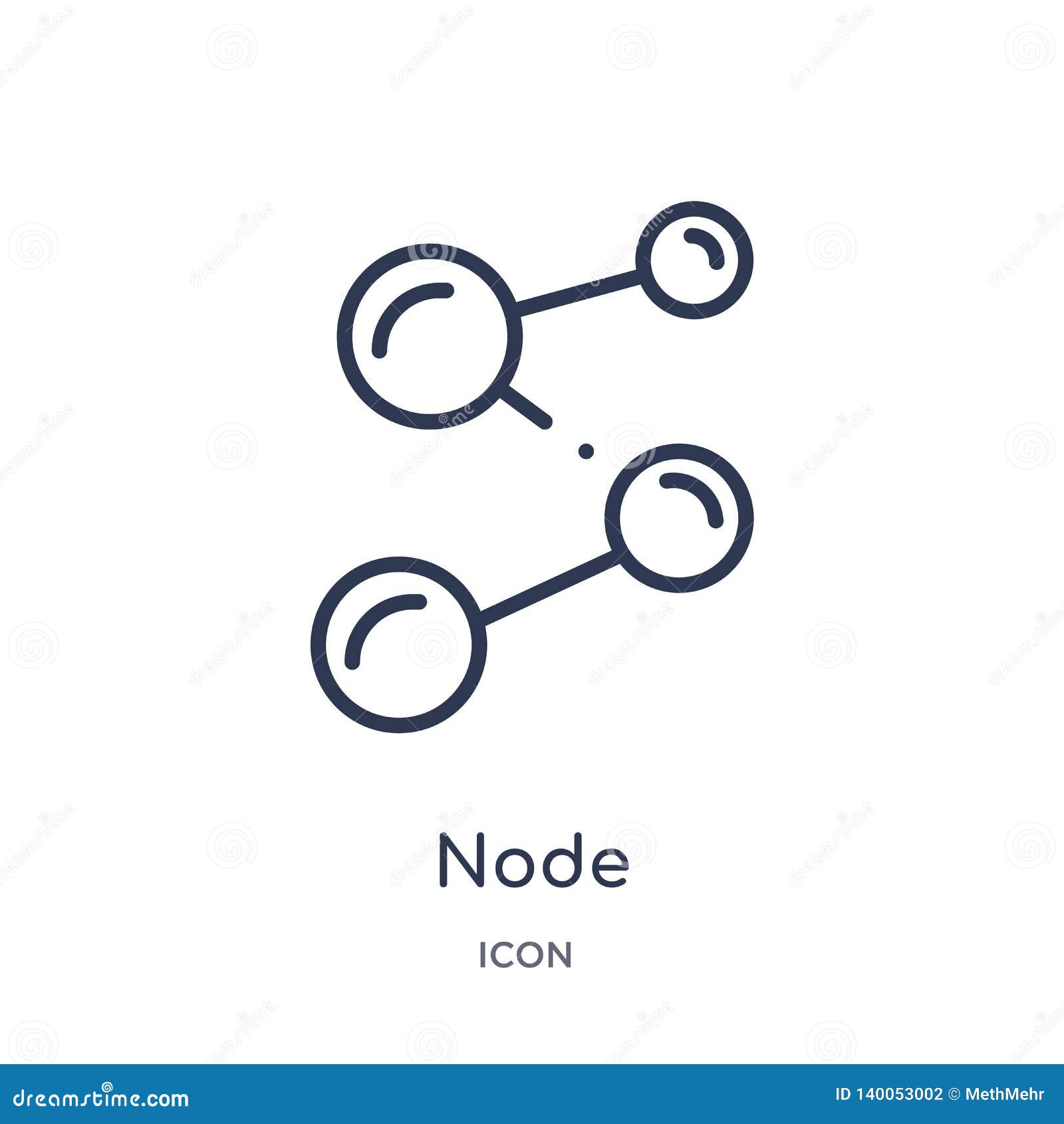 Linear Node Icon From Cryptocurrency Economy And Finance Outline