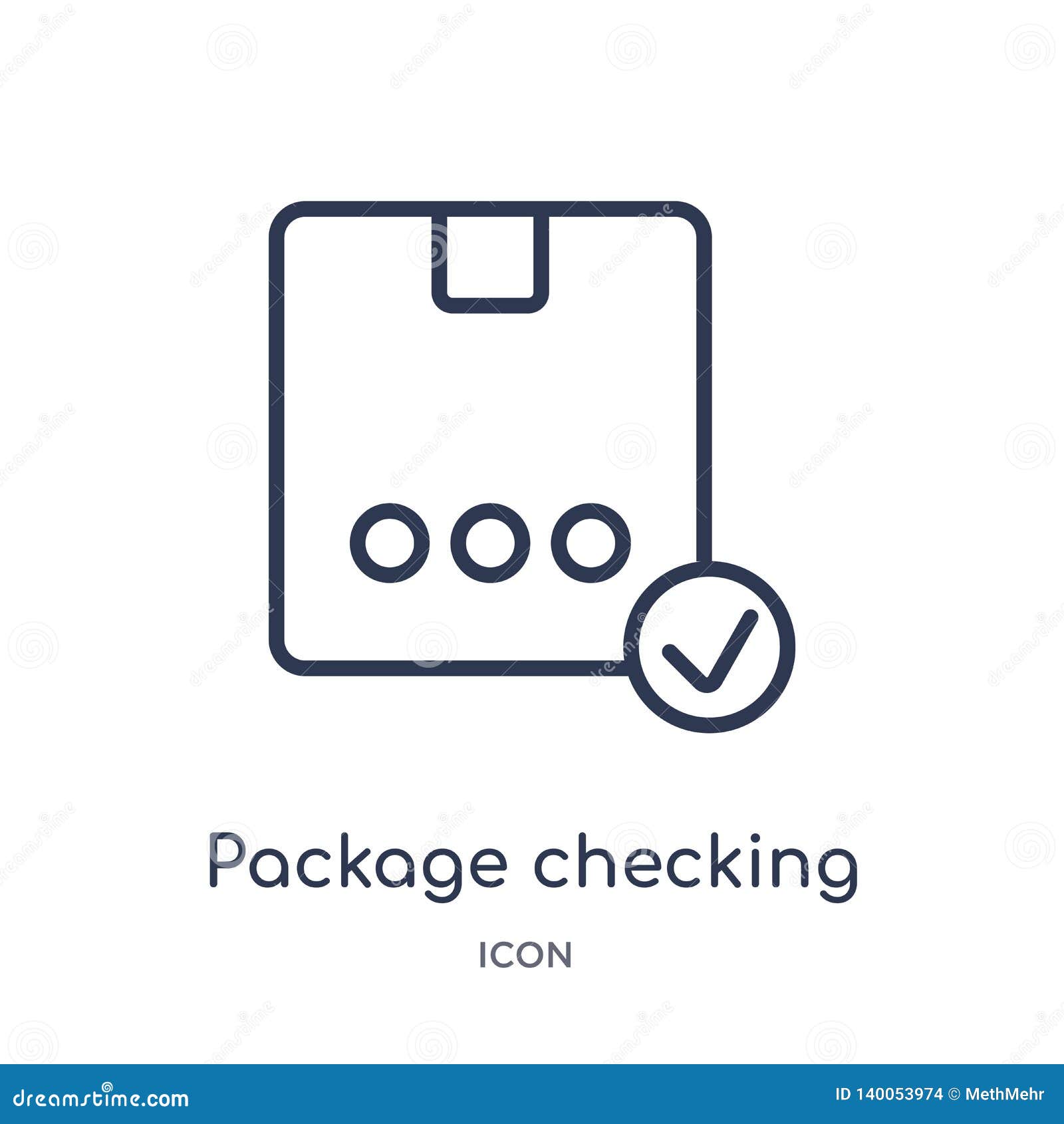 Linear Package Checking Icon from Delivery and Logistic Outline ...