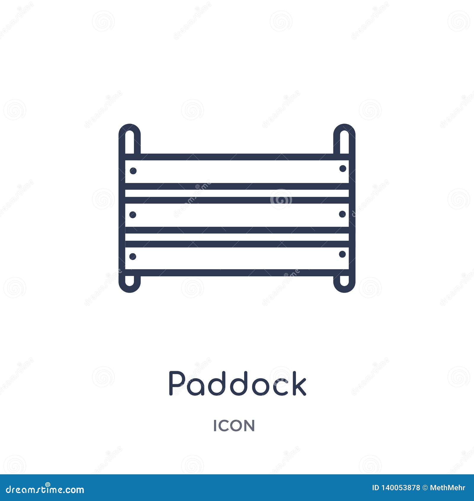Linear Paddock Icon From Desert Outline Collection. Thin Line Paddock ...