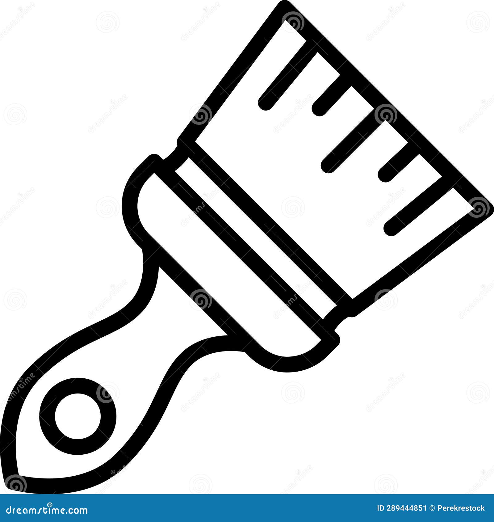 Linear Paint Brush Icon As an Outline for Web Design Stock Illustration ...