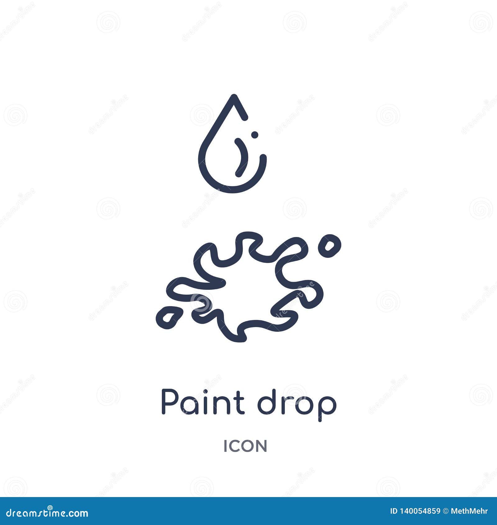 Linear Paint Drop Icon From Edit Outline Collection. Thin Line Paint ...