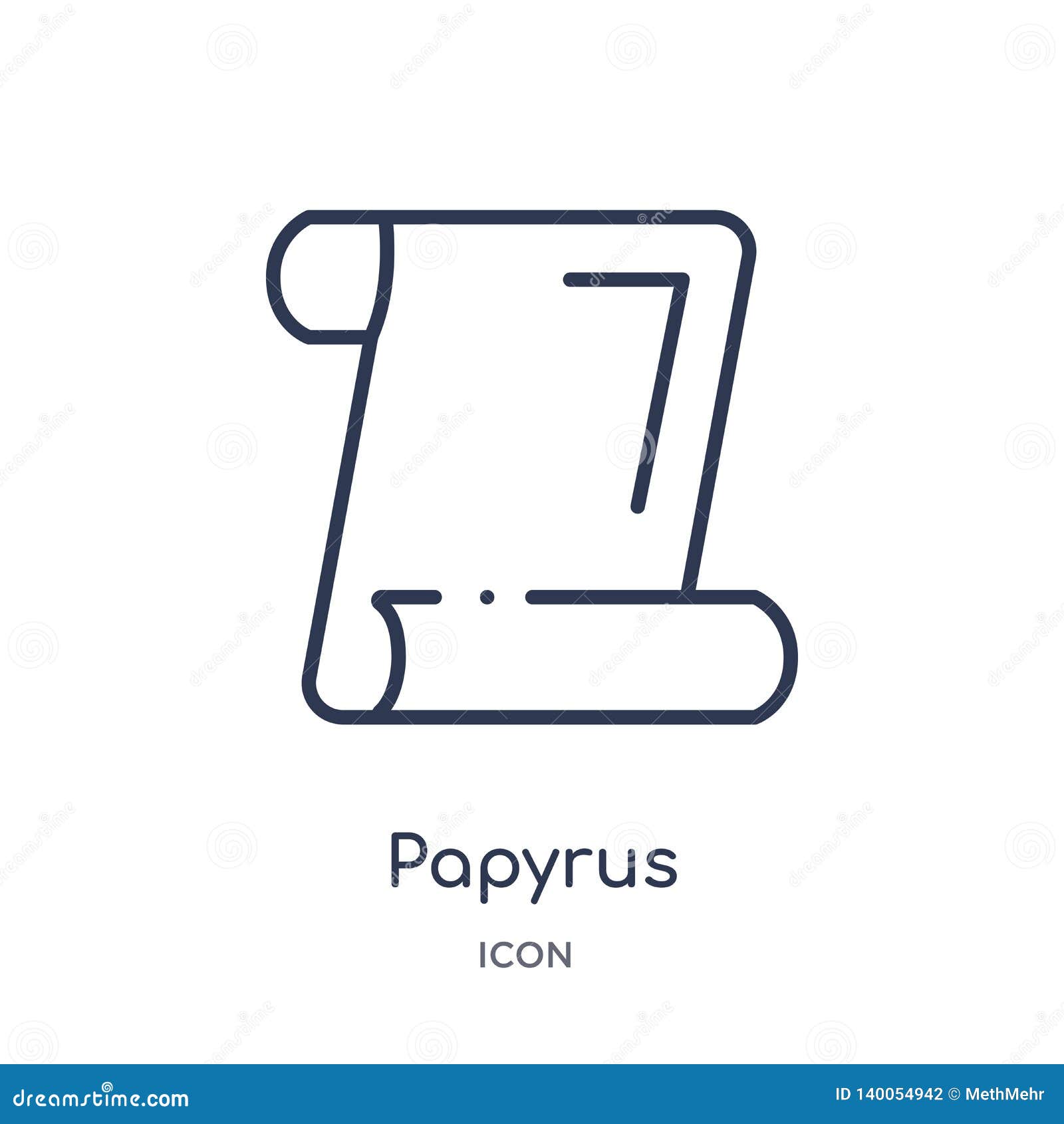 Papyrus Linear Icon. Modern Outline Papyrus Logo Concept On Whit Vector ...