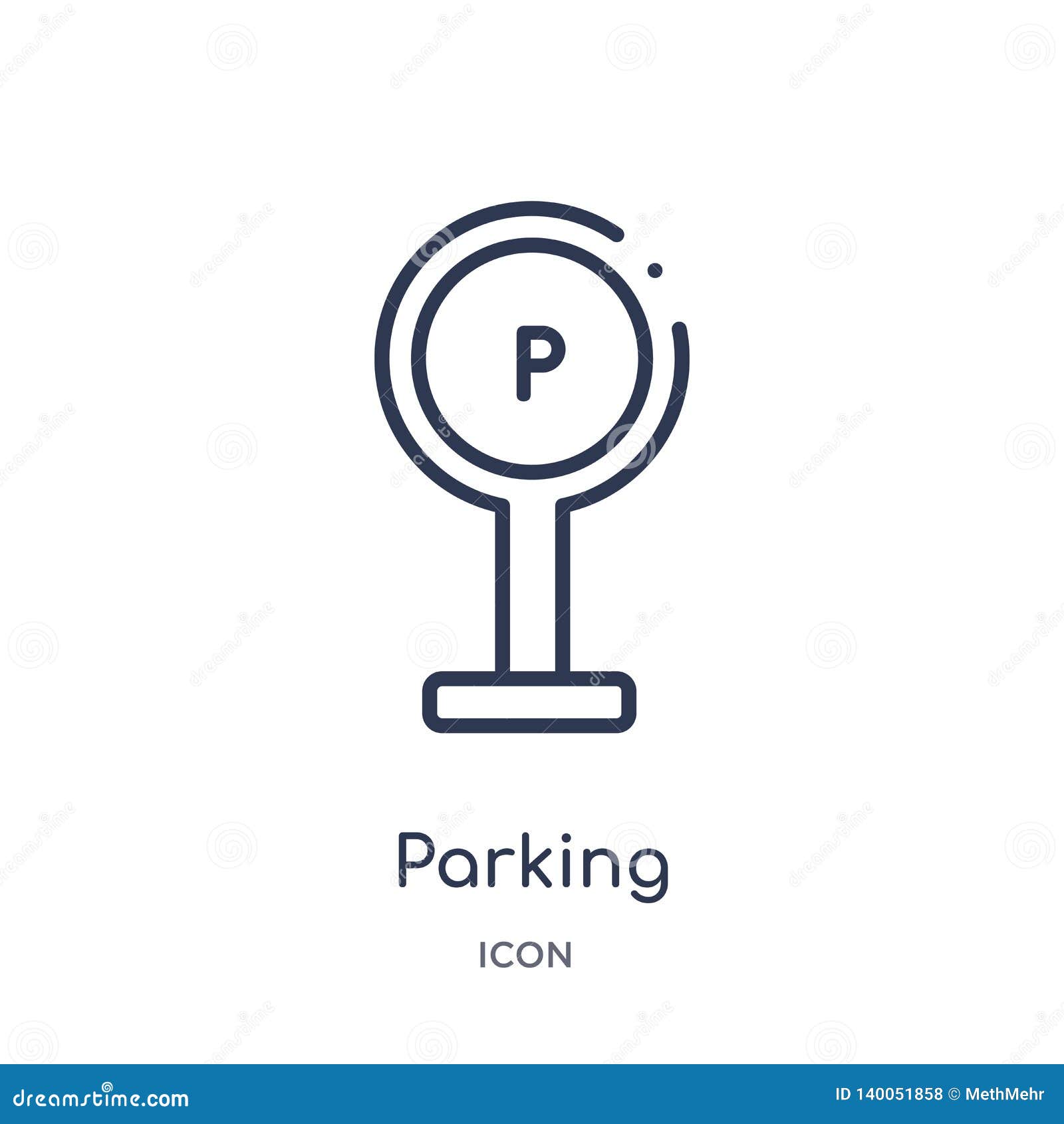 Linear Parking Icon From City Elements Outline Collection. Thin Line ...