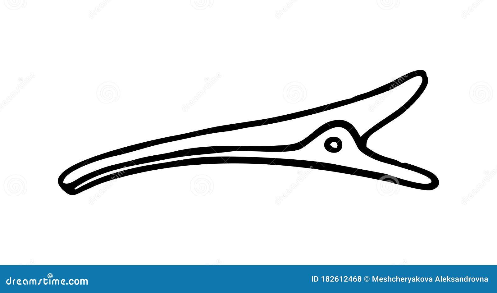 LINEAR PATTERN HAIR CLIPS in the STYLE of DOODLE Stock Vector ...