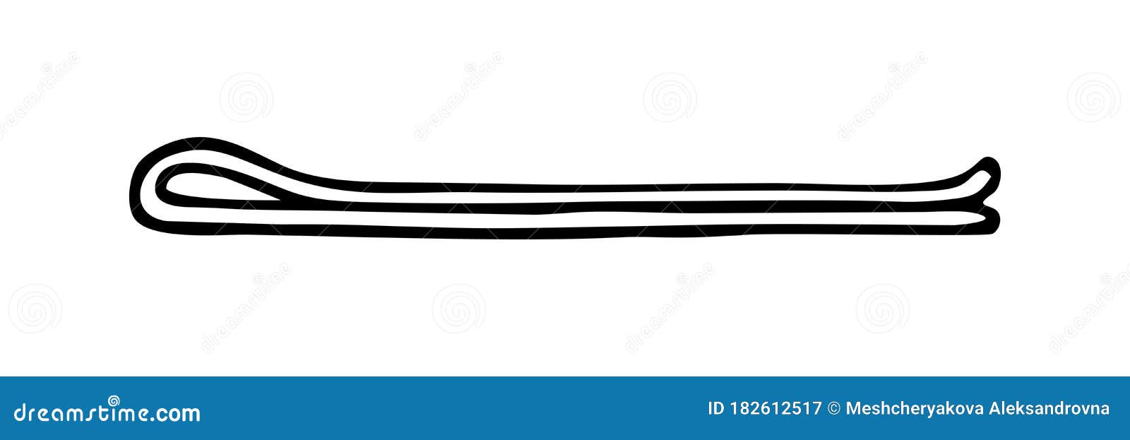 LINEAR PATTERN HAIR CLIPS in the STYLE of DOODLE Stock Vector ...