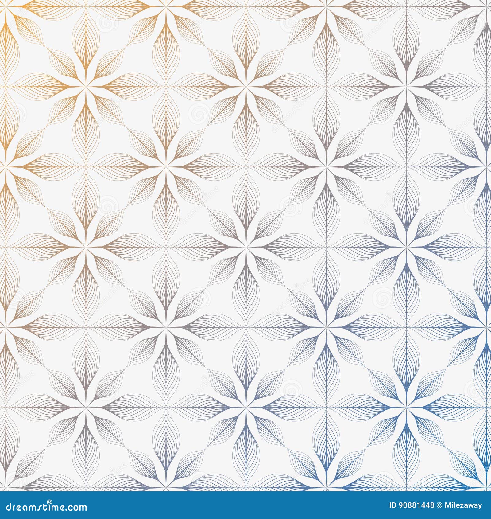 Linear Pattern, Repeating Linear Abstract Flower, Gradient Changing ...