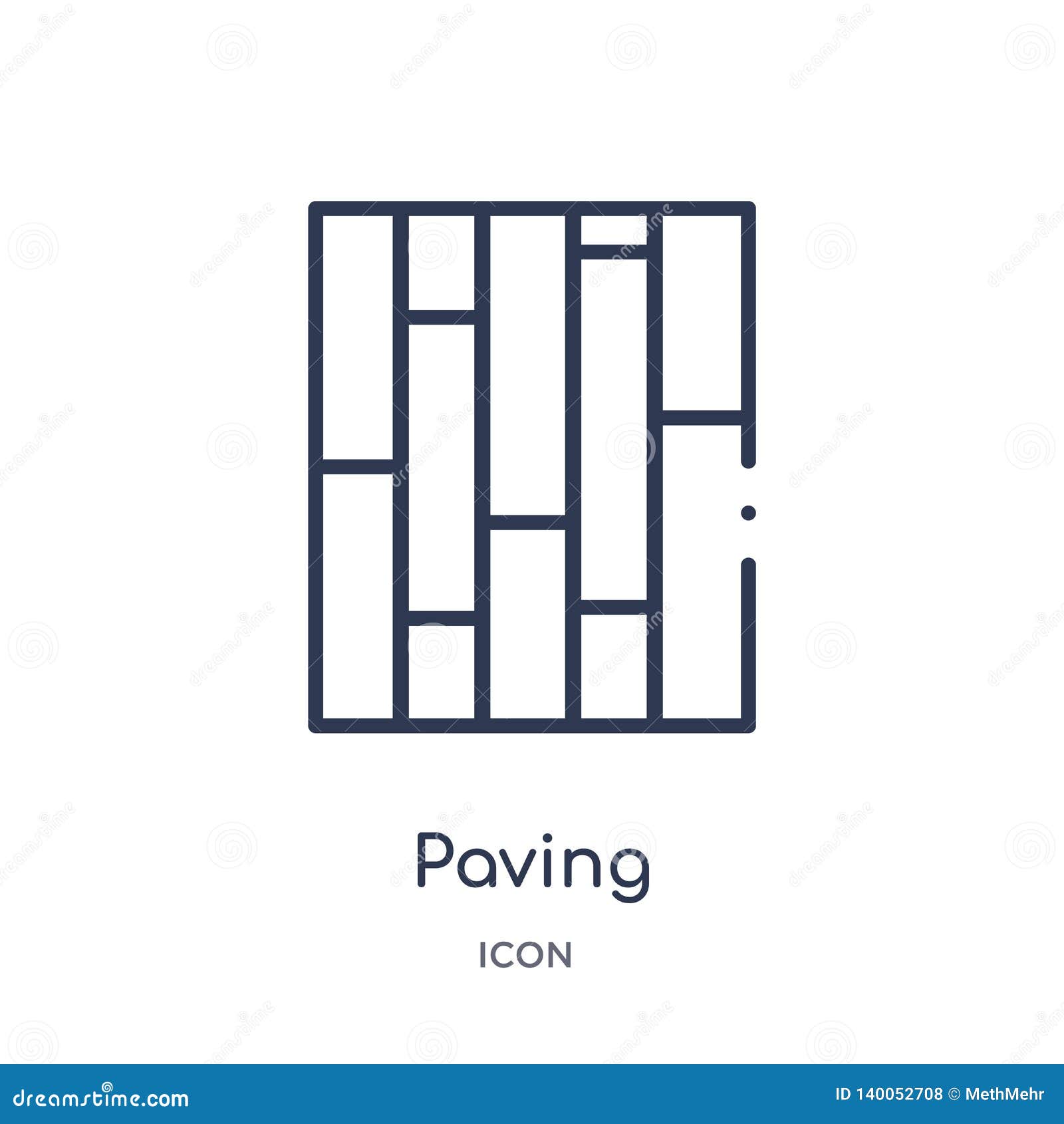 Paving Linear Icon. Modern Outline Paving Logo Concept On White Cartoon ...