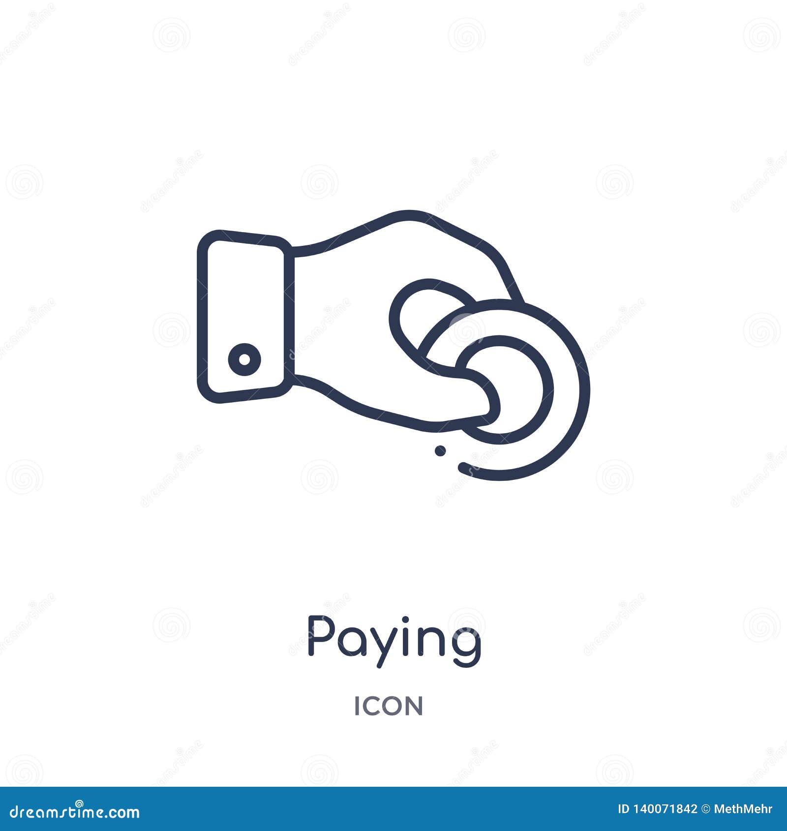 Paying Icon On White Background. Simple Element Illustration From ...