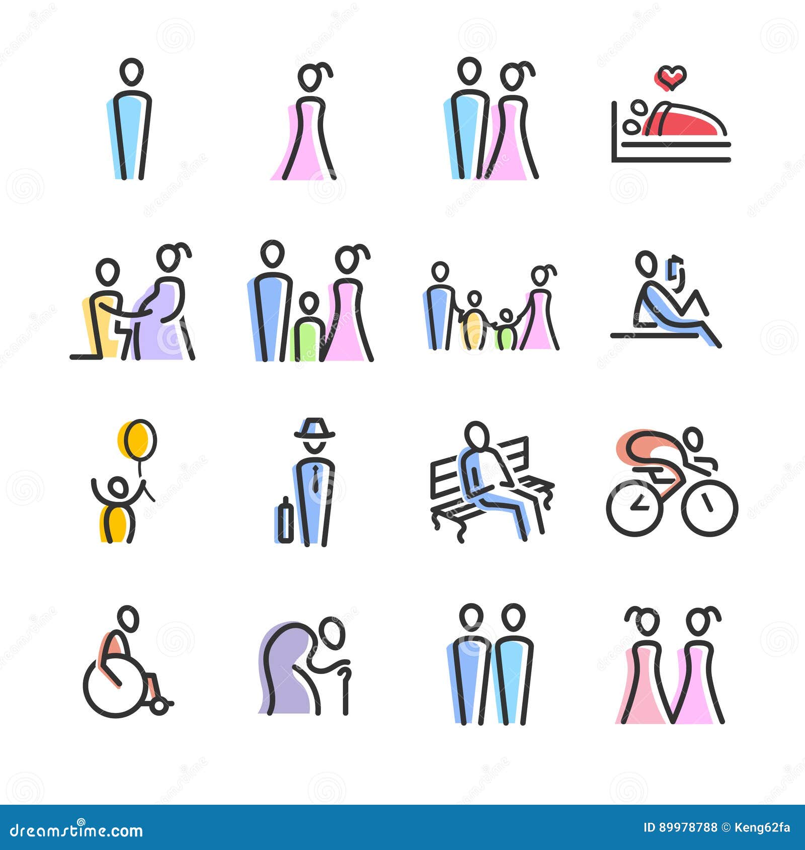 People Color Map Vector Illustration | CartoonDealer.com #67734570