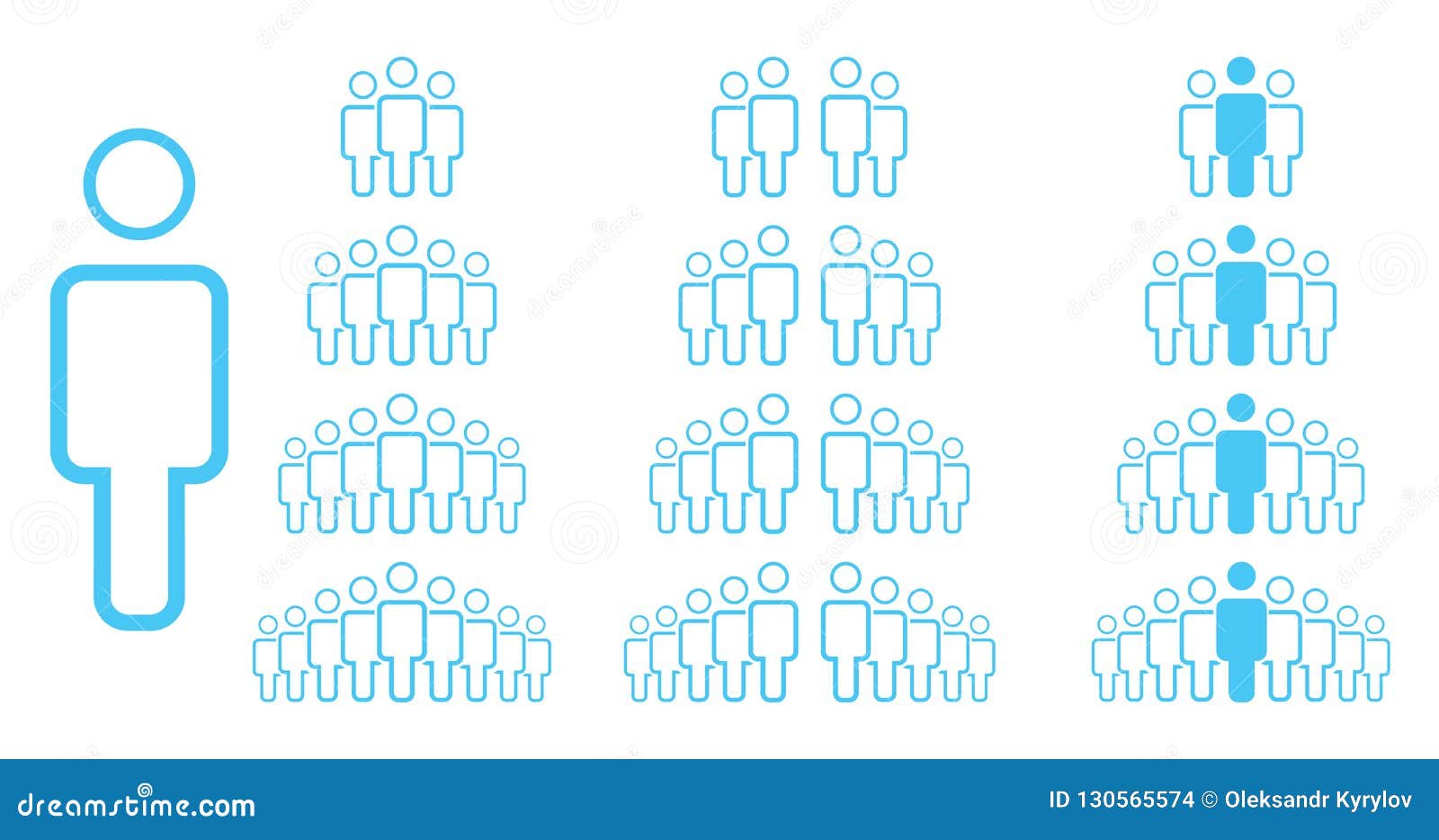Linear People Icons Work Group Team, Persons Crowd Symbol Simple Set ...