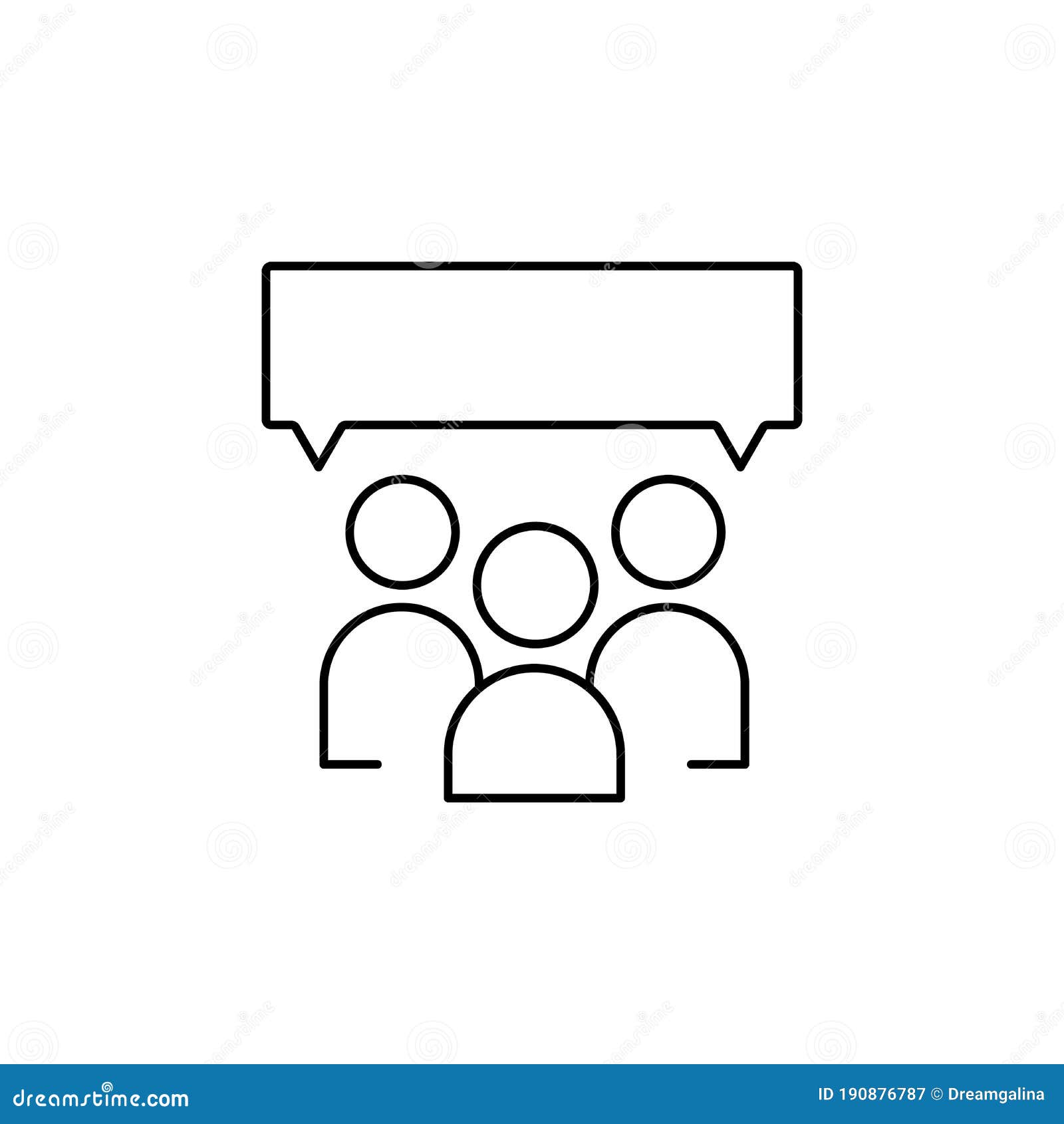 Linear People Icons Set On Black Background, Different Nationalities ...