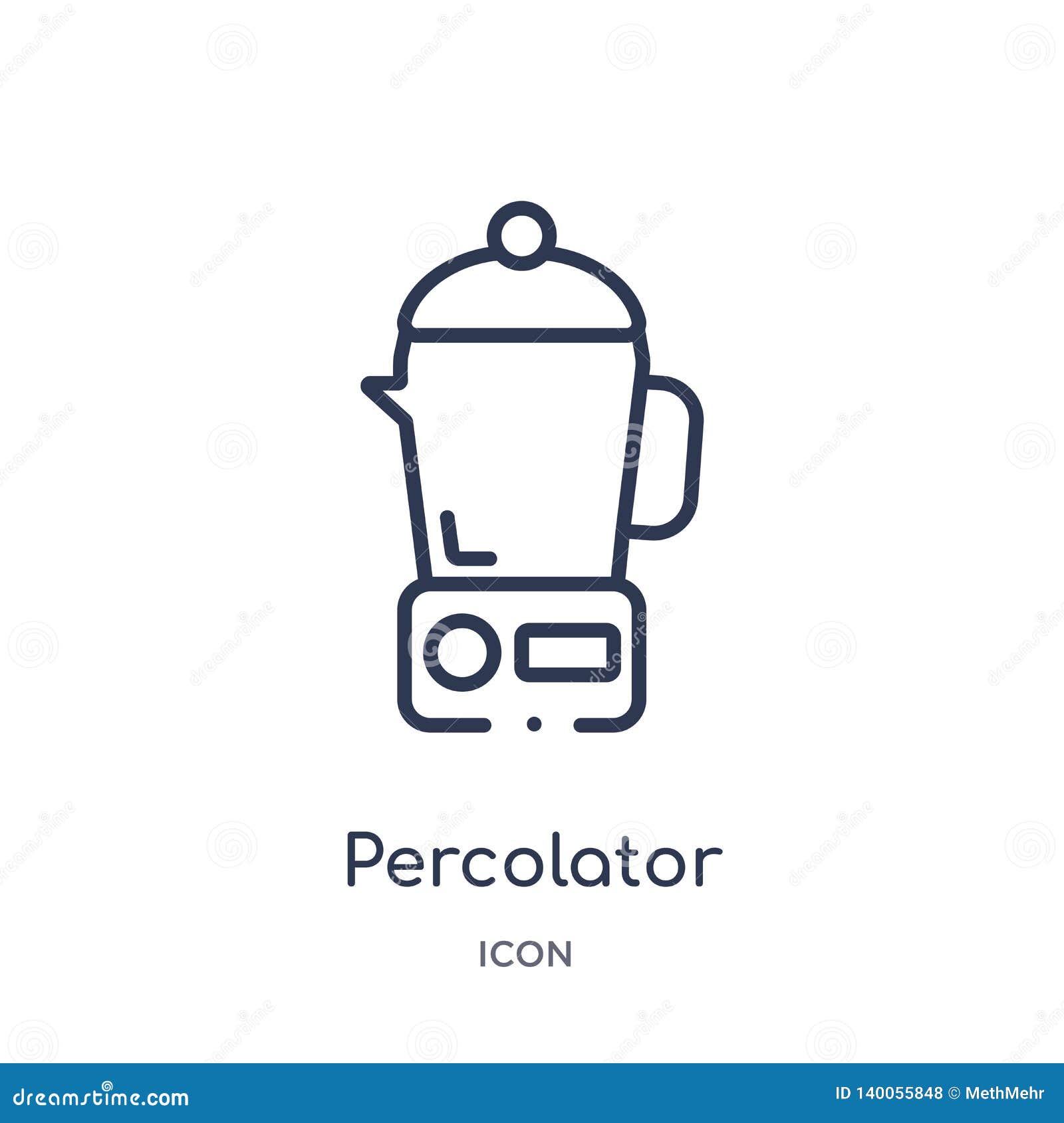 Linear Percolator Icon from Electronic Devices Outline Collection. Thin ...