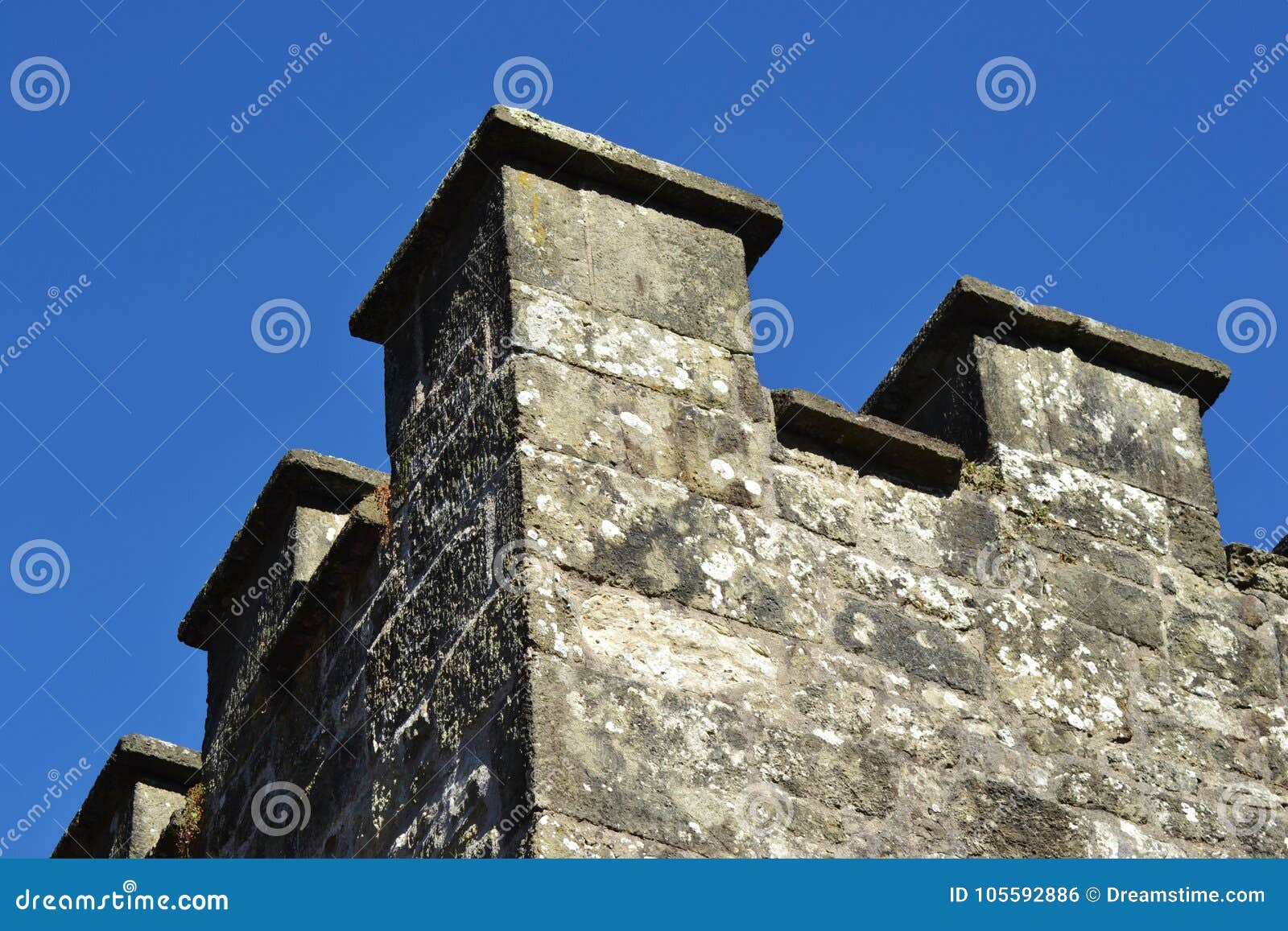 Corner Of The Castle Walls With Ivy Growing In It Royalty-Free Stock ...