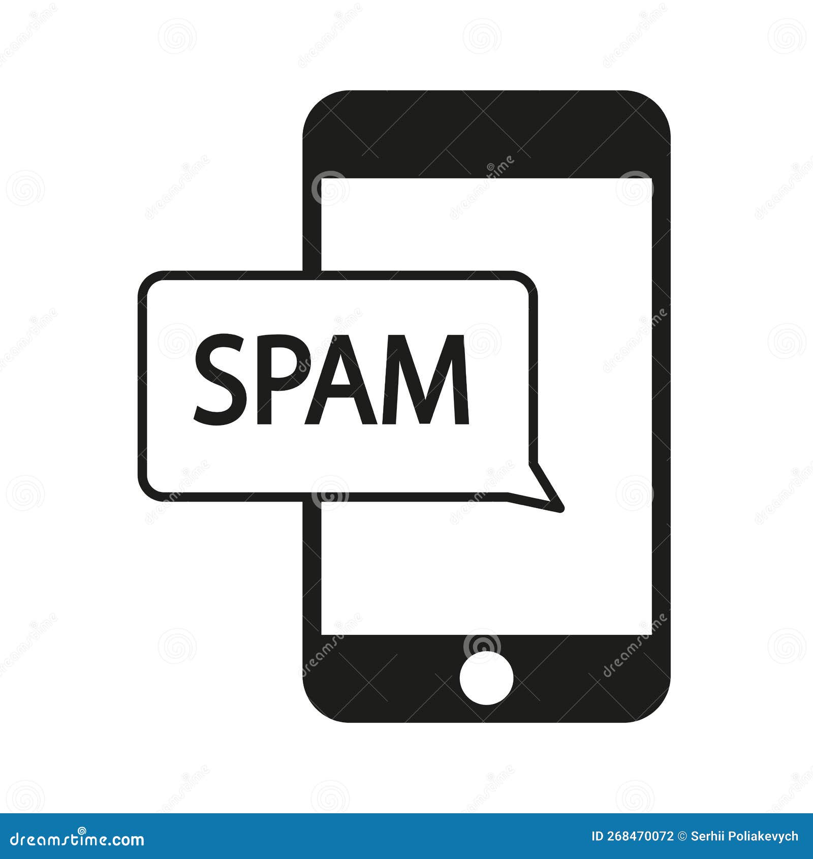 Linear the Phone Spam Icon. Vector Illustration Stock Vector ...