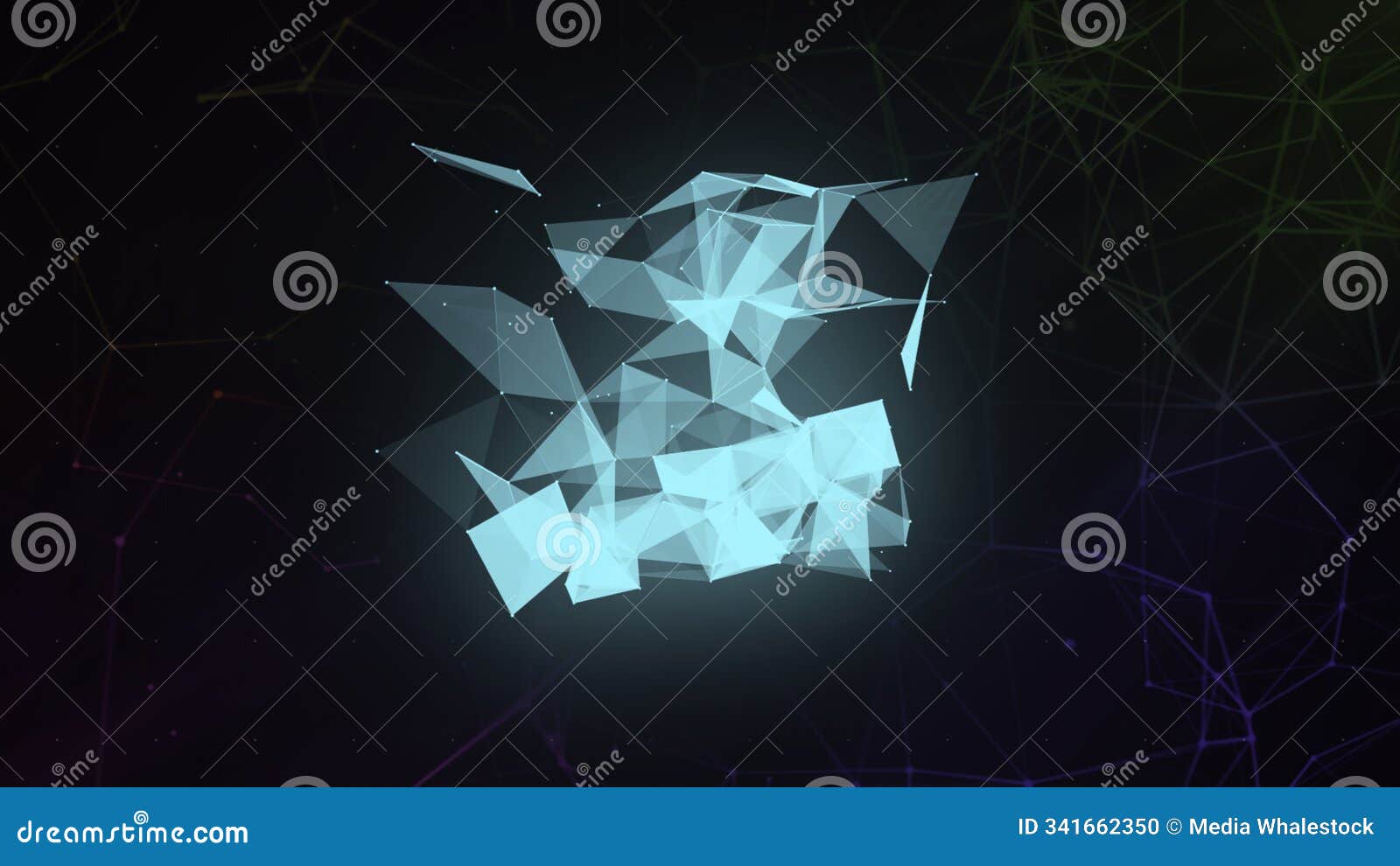 Linear Plexuses with Geometric Shapes. Motion. Geometric Shape with ...