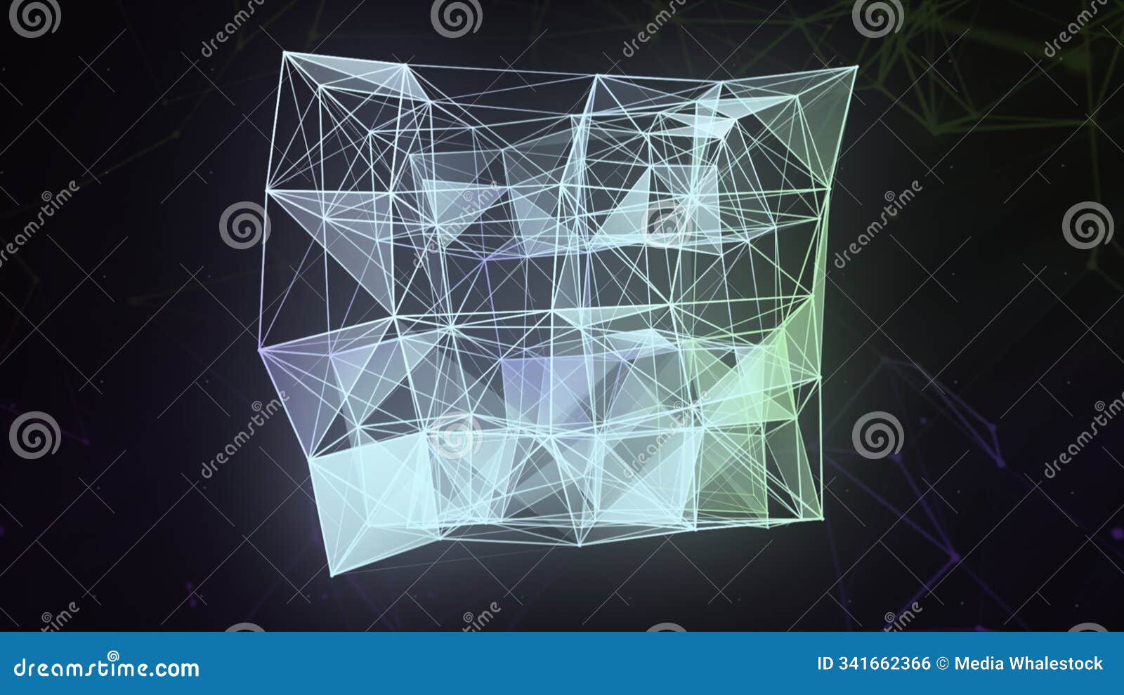 Linear Plexuses with Geometric Shapes. Motion. Geometric Shape with ...