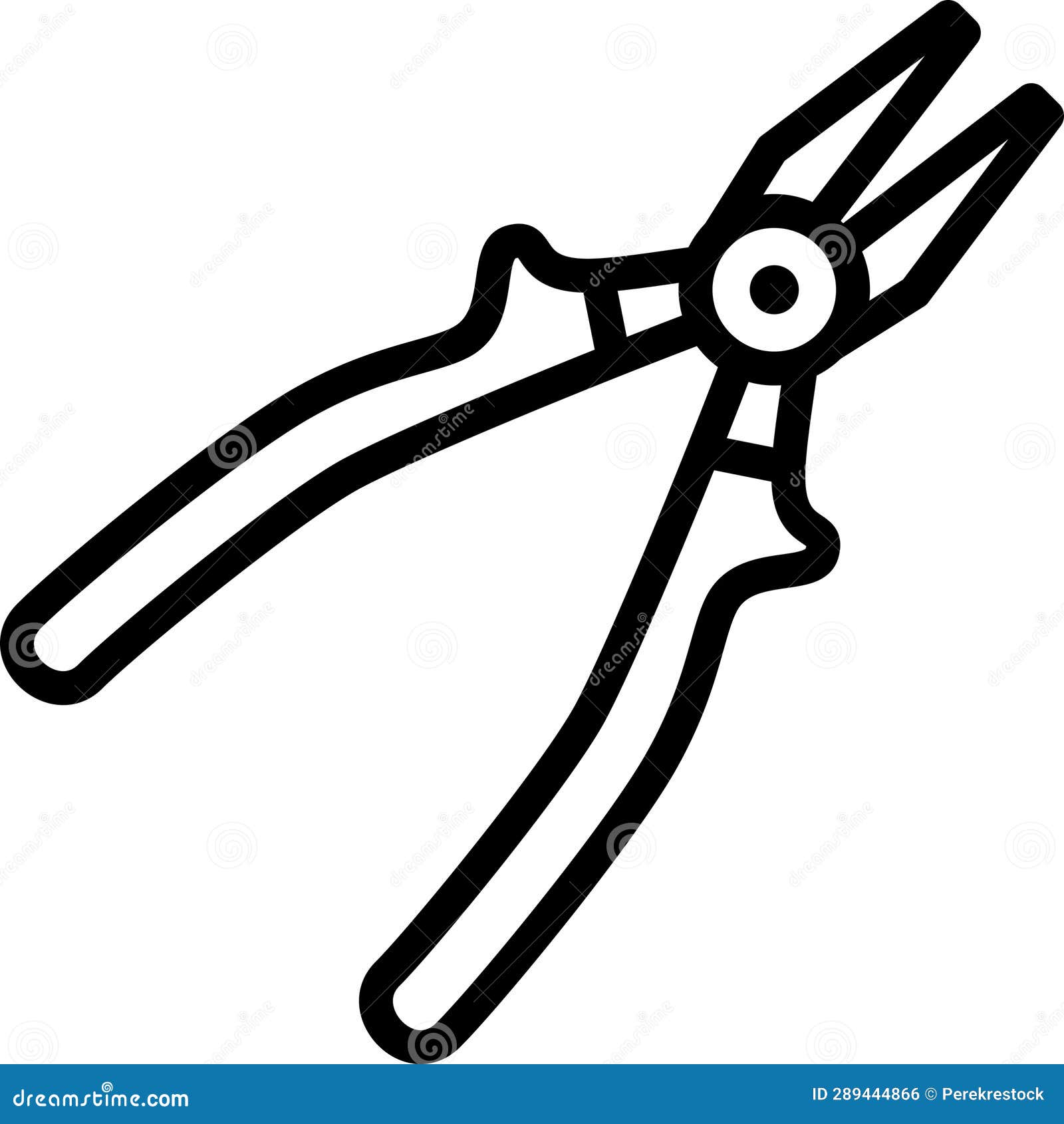 Linear Pliers Icon As an Editable Outline for Your Design Stock Photo ...