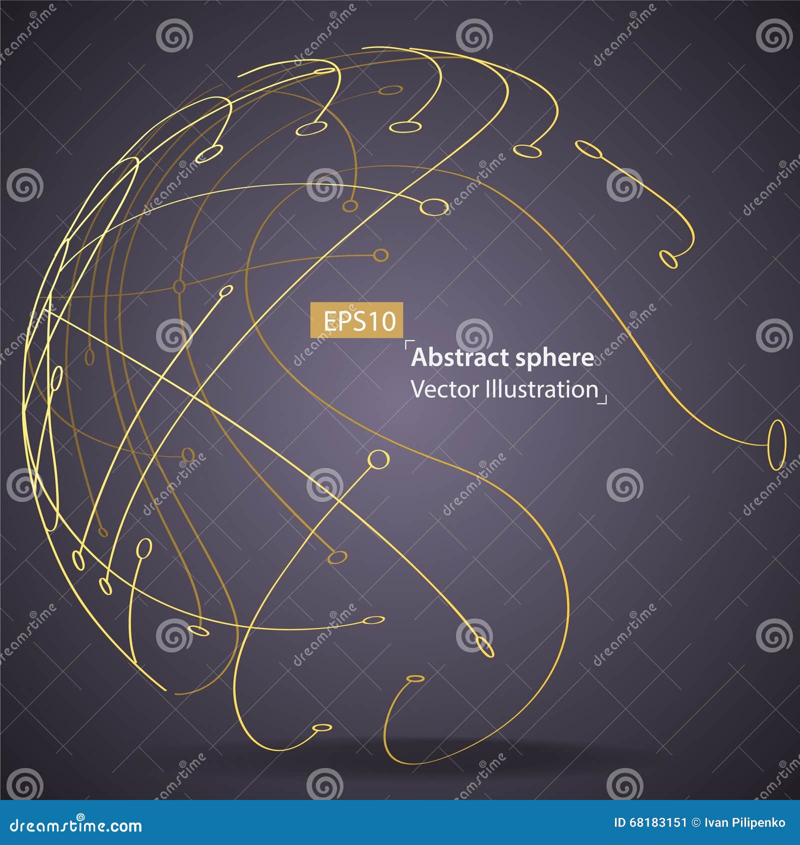Linear and Point Sphere, Technology Concept Stock Vector - Illustration ...