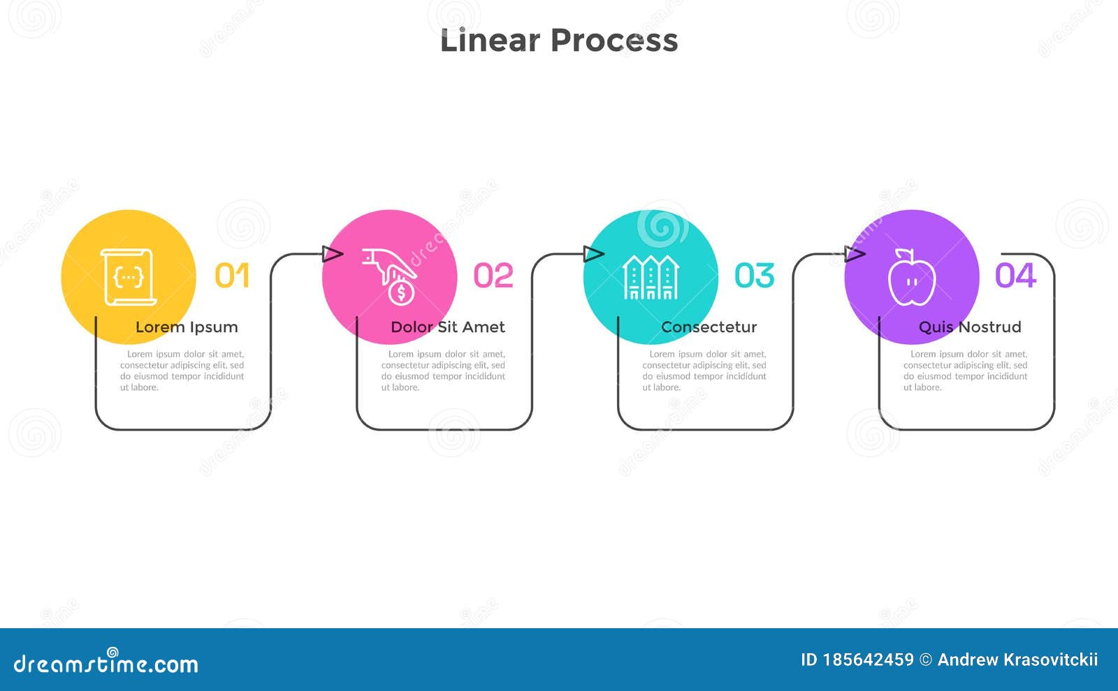Modern Infographic Vector Template Stock Vector - Illustration of logic ...