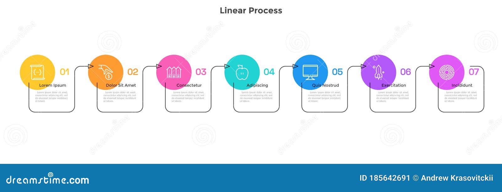 Modern Infographic Vector Template Stock Vector - Illustration of plan ...