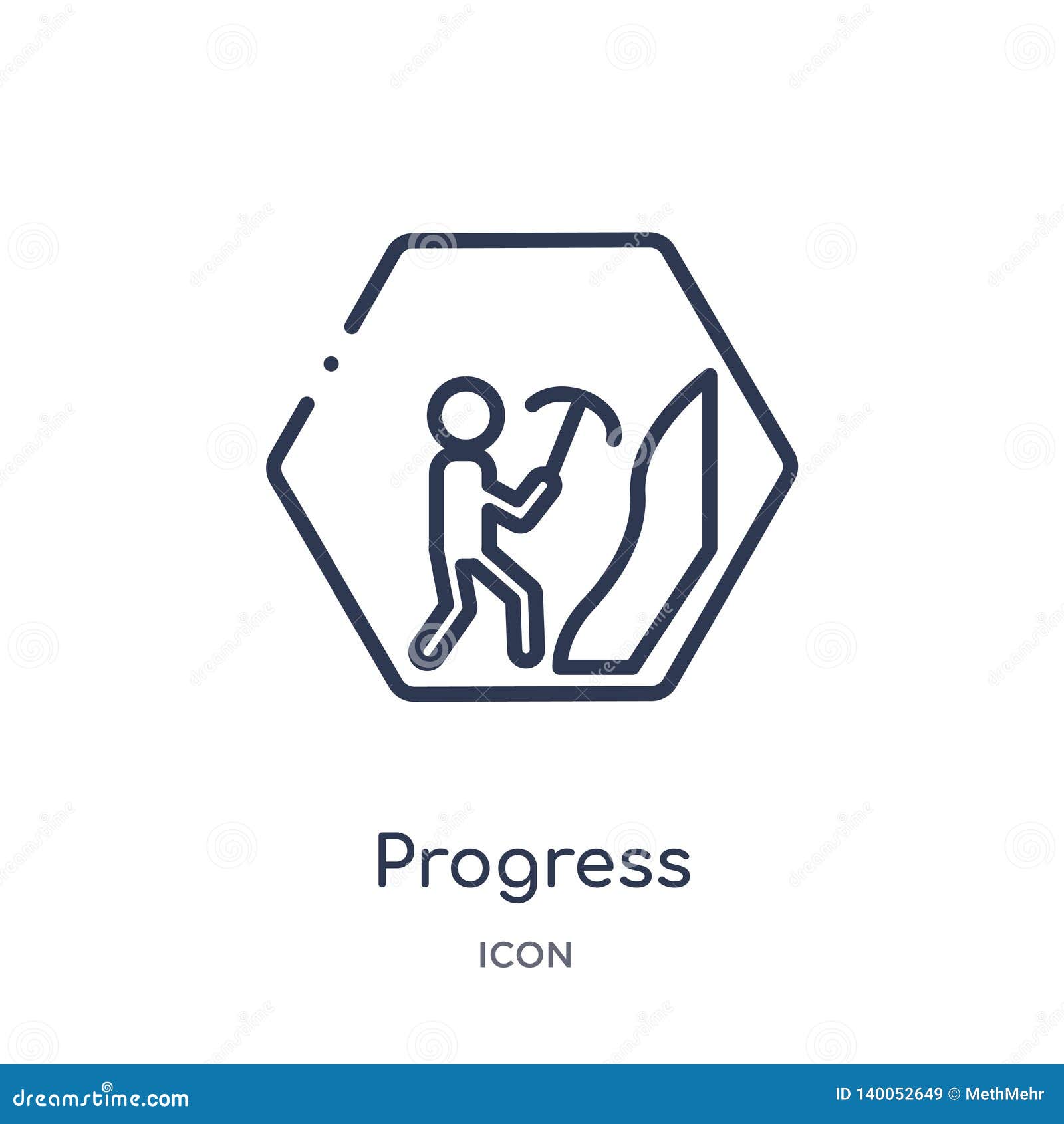 Linear Progress Icon from Construction Outline Collection. Thin Line ...