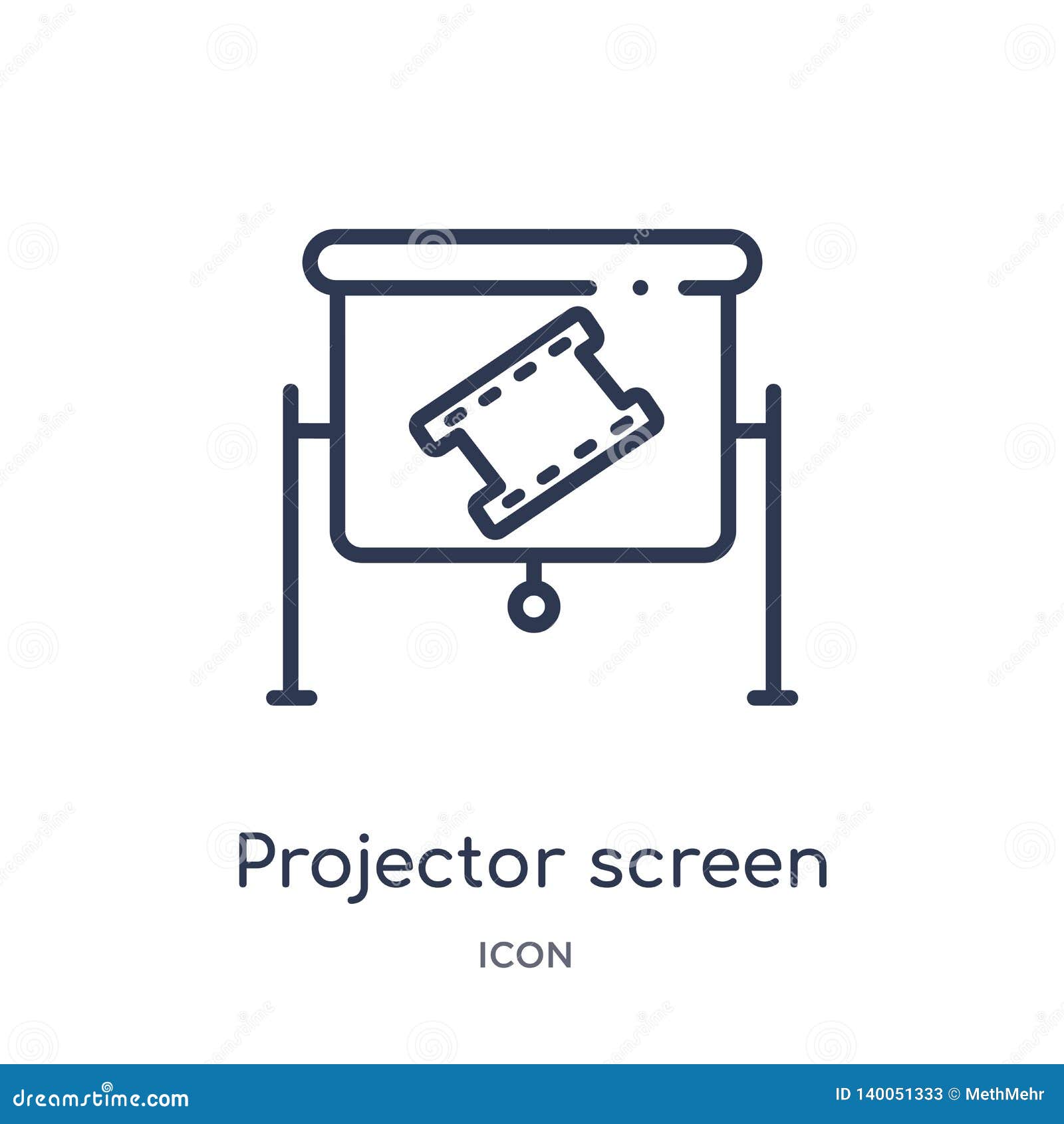 Linear Projector Screen Icon From Cinema Outline Collection. Thin Line ...