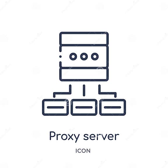 Linear Proxy Server Icon from Internet Security and Networking Outline ...