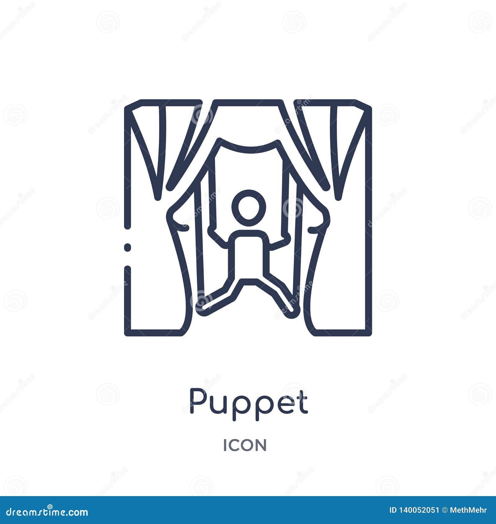 Linear Puppet Icon From Circus Outline Collection. Thin Line Puppet ...