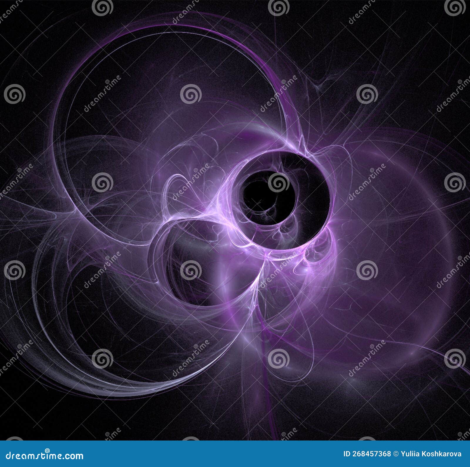 Linear Purple Abstract Pattern on Black, Color Digital Graphics ...