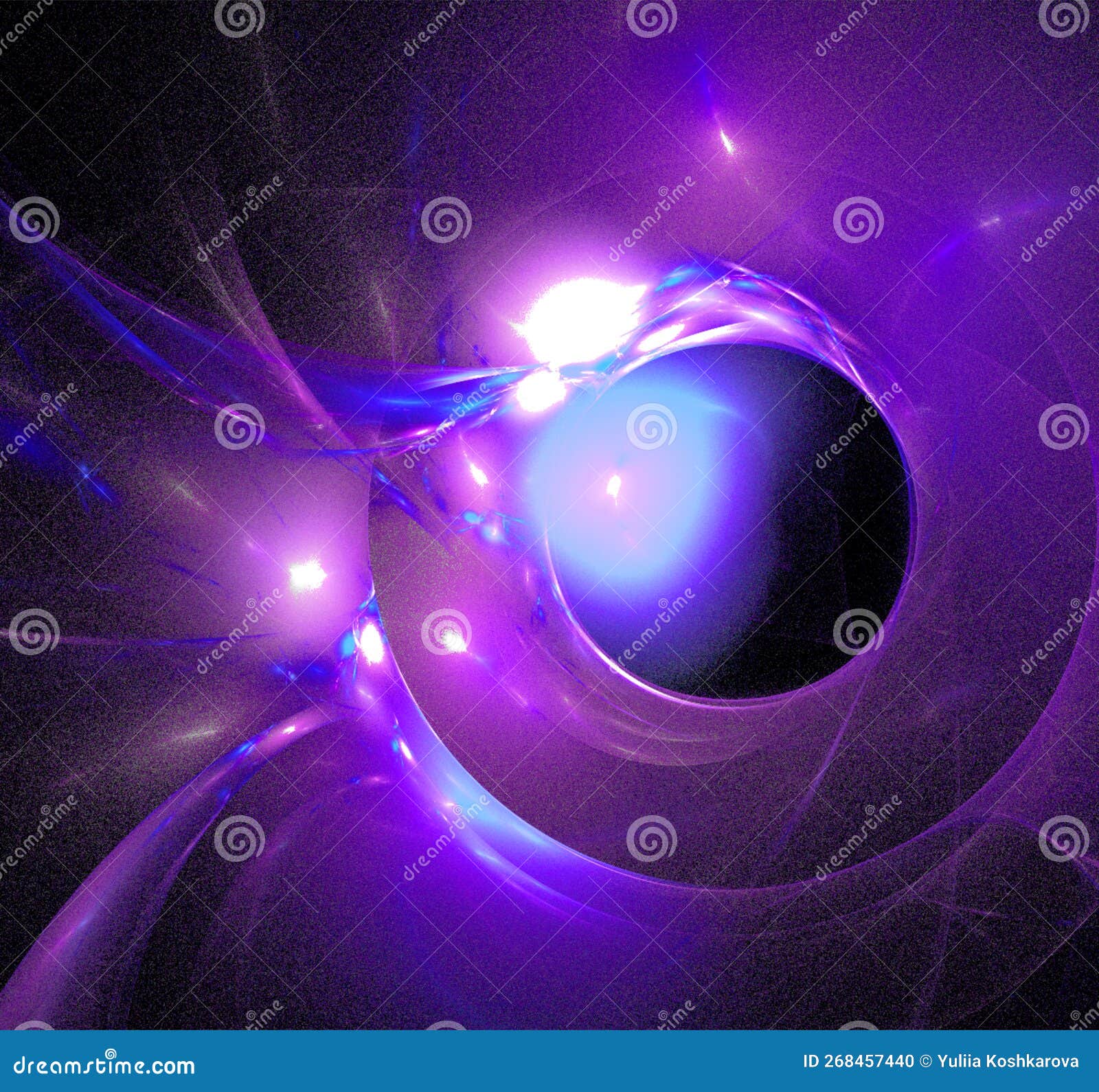 Linear Purple Abstract Pattern on Black, Color Digital Graphics ...