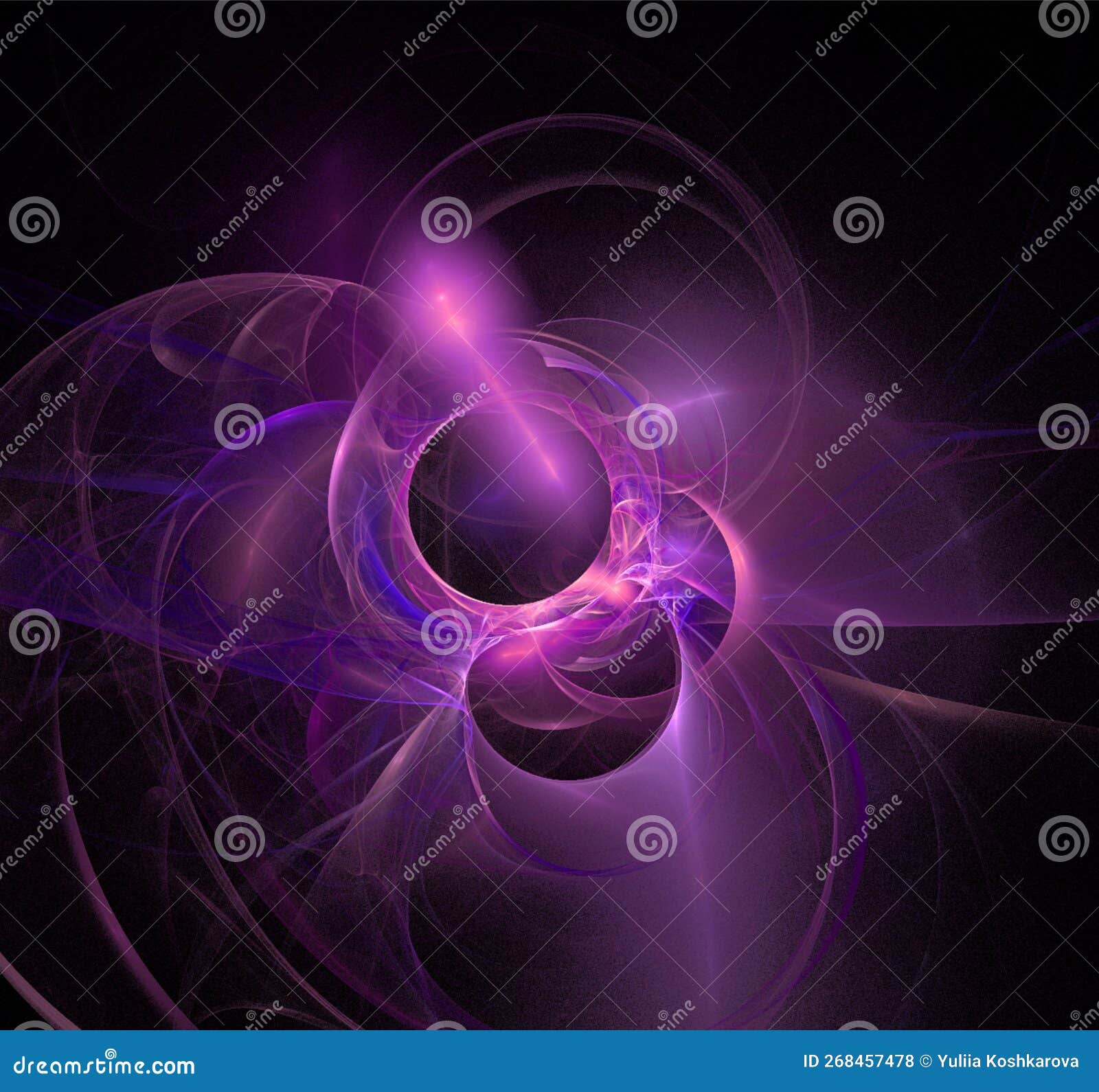 Linear Purple Abstract Pattern on Black, Color Digital Graphics ...