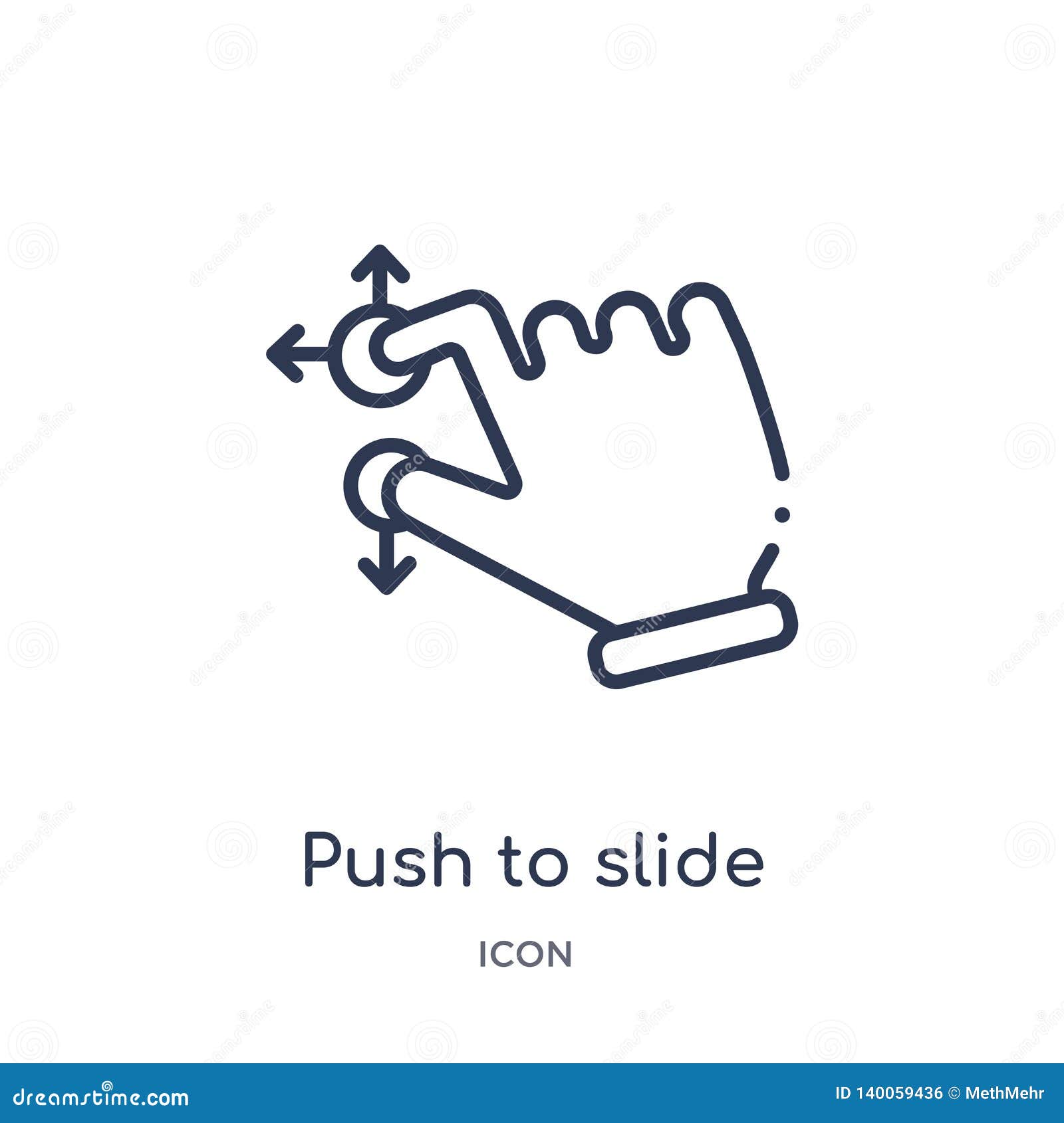 Linear Push One Finger And Twist Back Icon From Hands And Guestures ...
