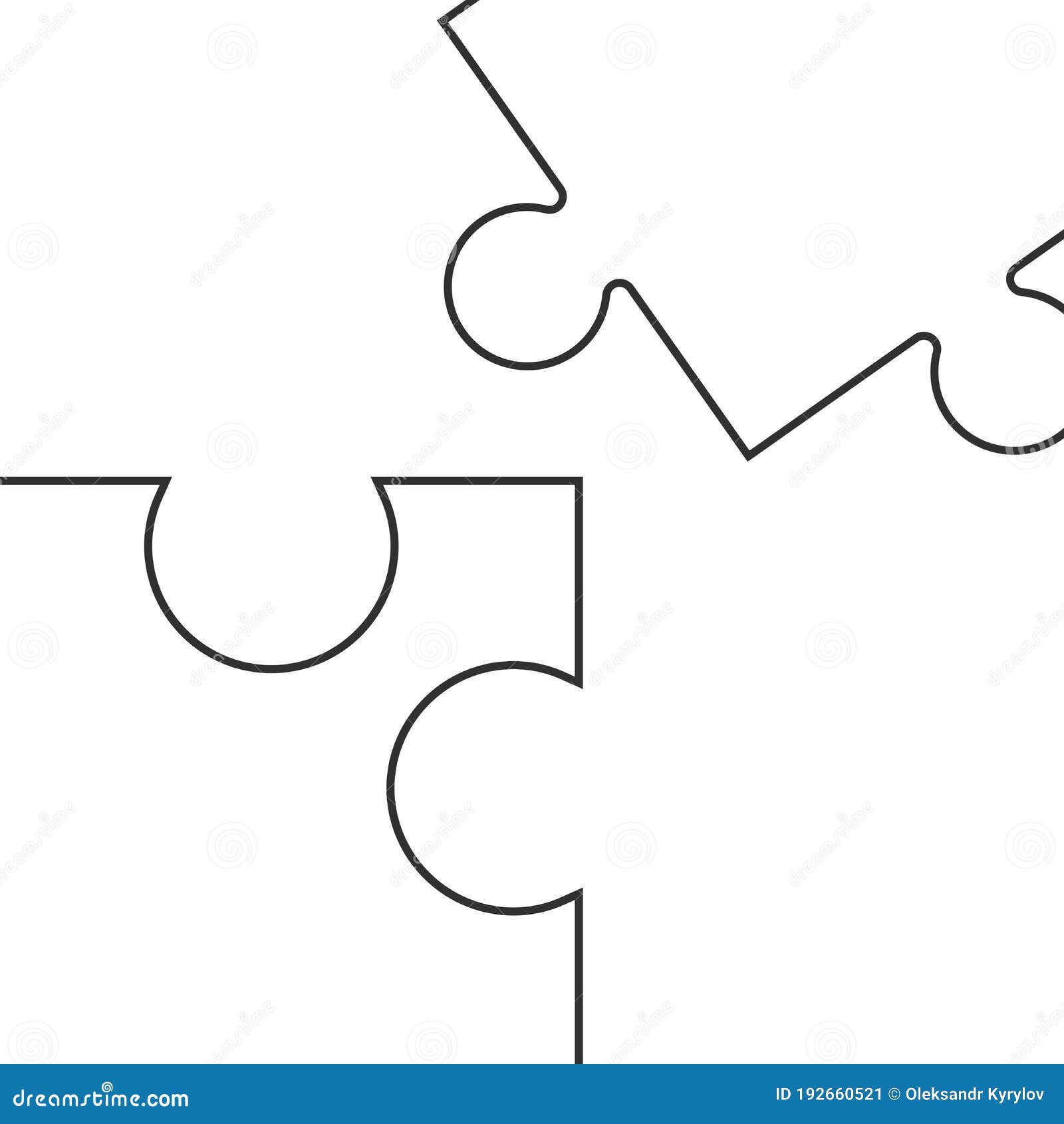 Linear Puzzle Concept Background, Stock Vector Illustration Stock ...