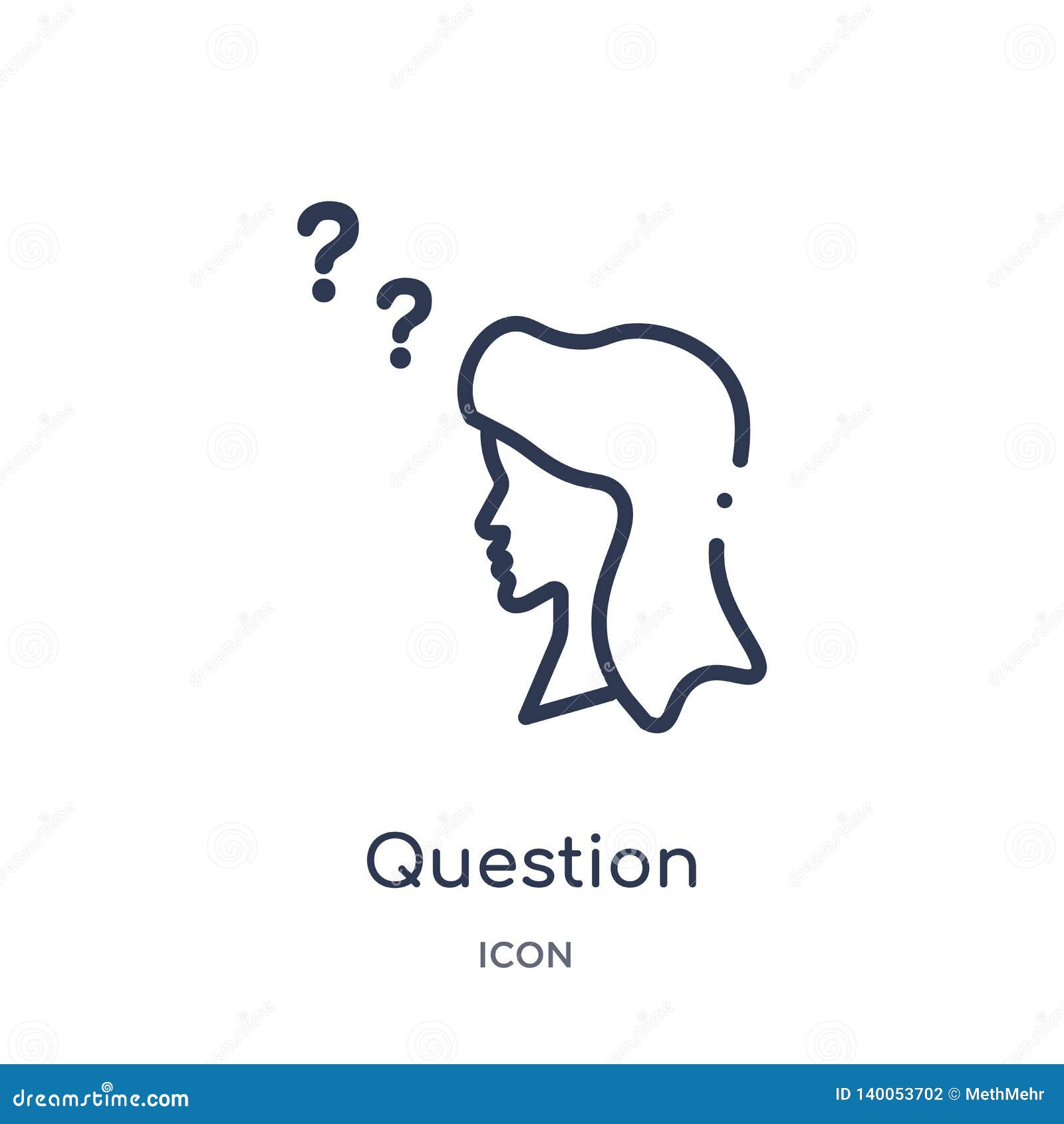 Linear Question Icon from Customer Service Outline Collection. Thin ...