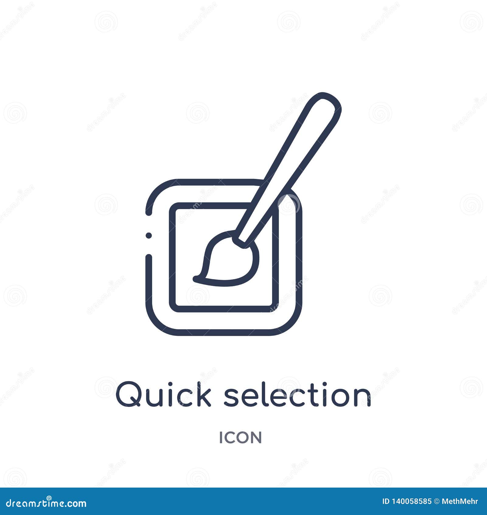 Linear Quick Selection Icon from Geometry Outline Collection. Thin Line ...
