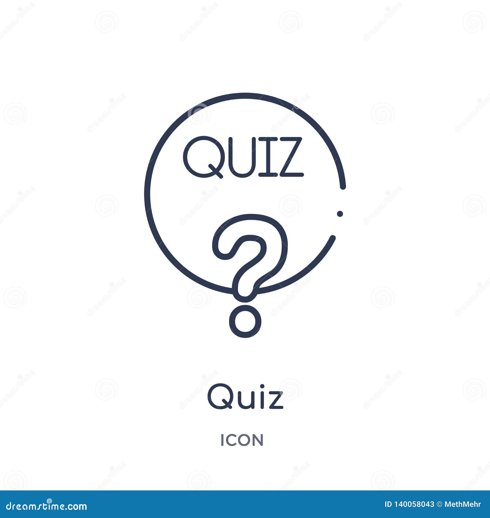 Linear Quiz Icon from General Outline Collection. Thin Line Quiz Icon ...