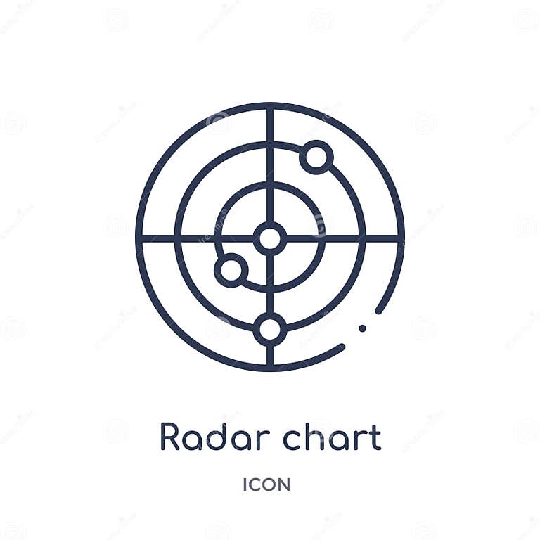 Linear Radar Chart Icon from Business and Analytics Outline Collection ...