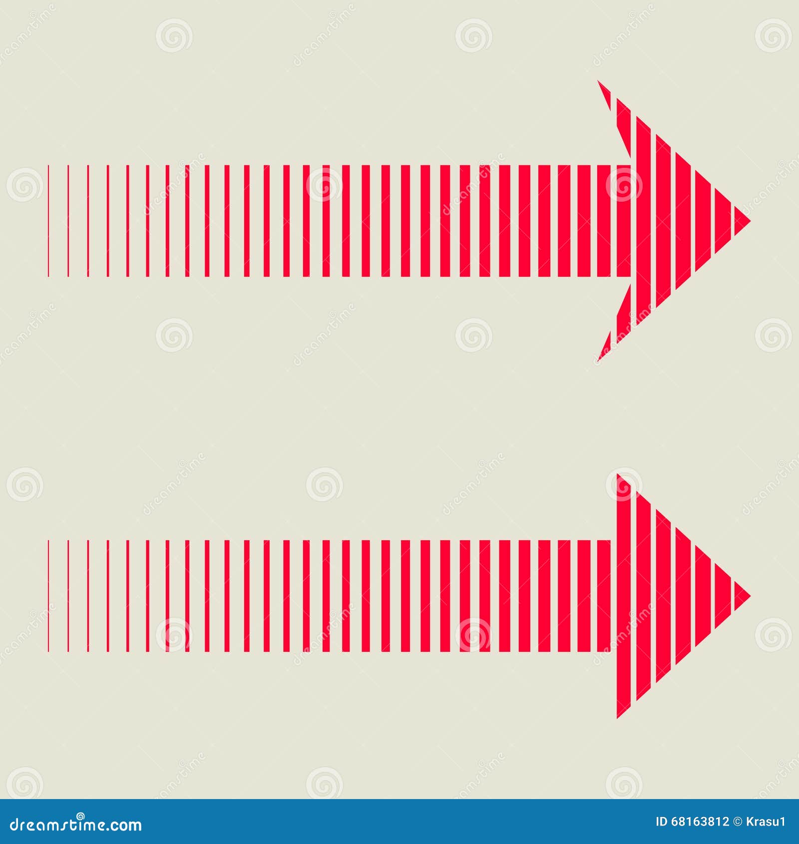 Linear Red Arrow. stock vector. Illustration of abstract - 68163812