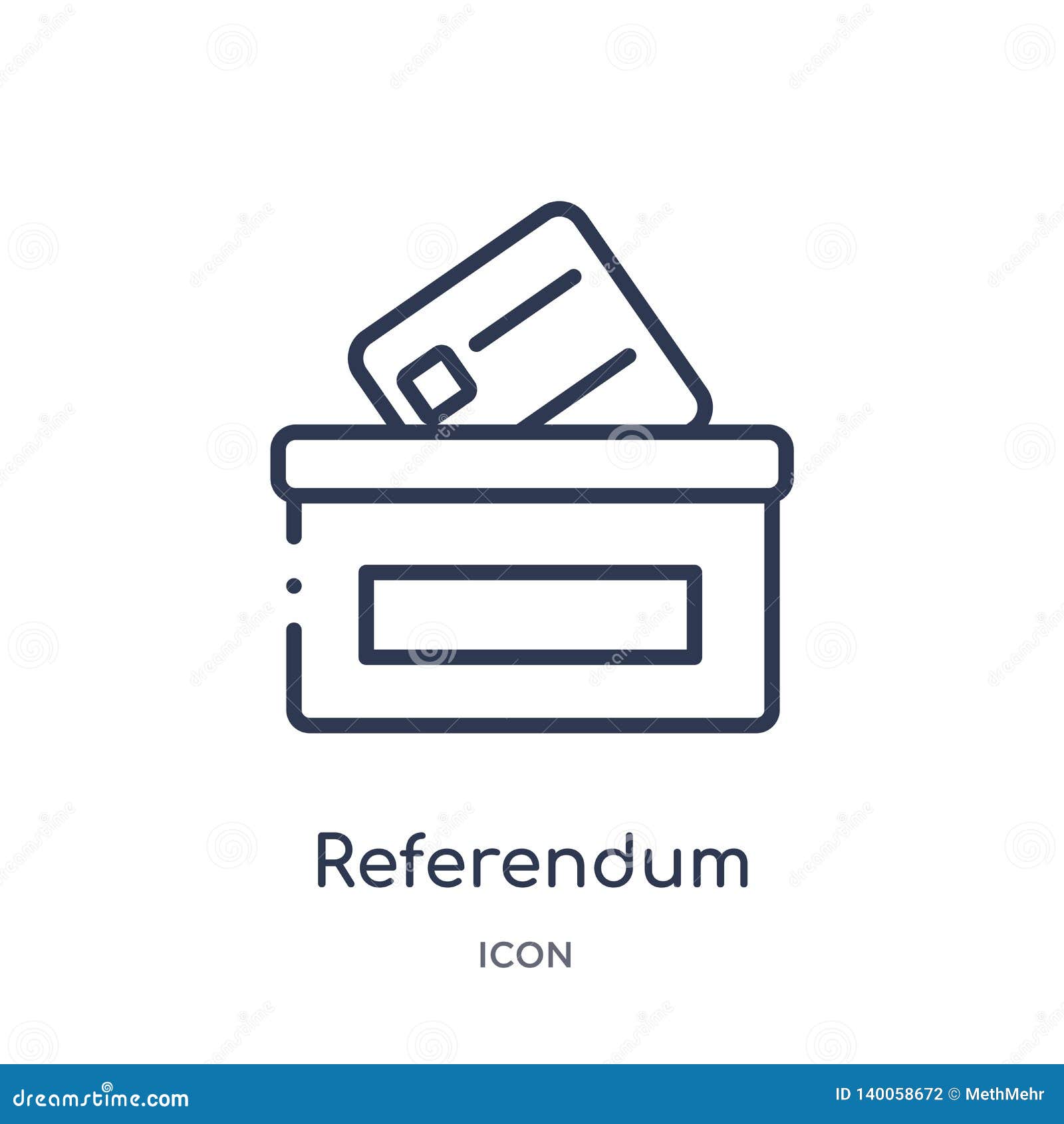 Linear Referendum Icon from General Outline Collection. Thin Line ...