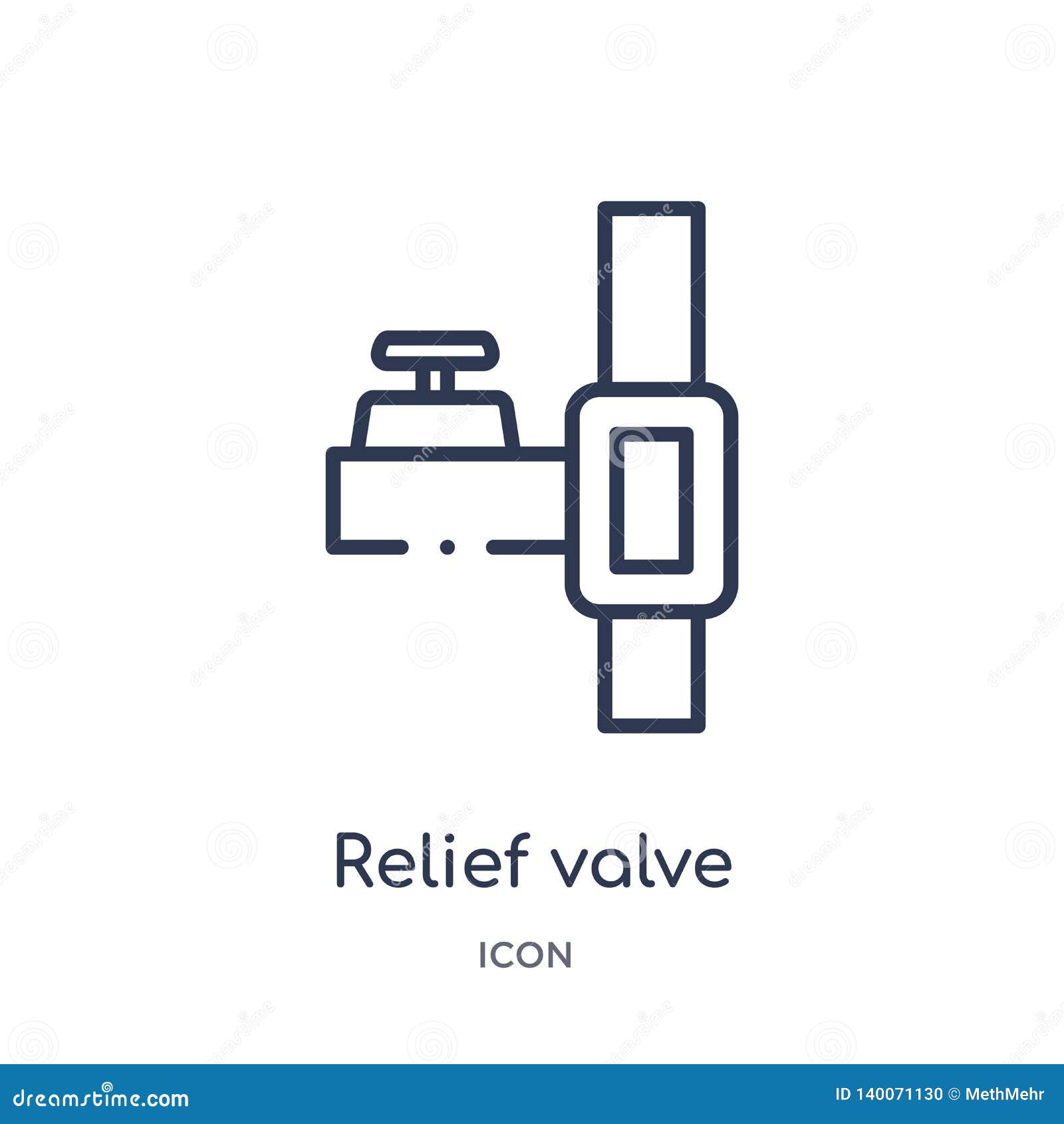 Linear Relief Valve Icon from Construction and Tools Outline Collection ...