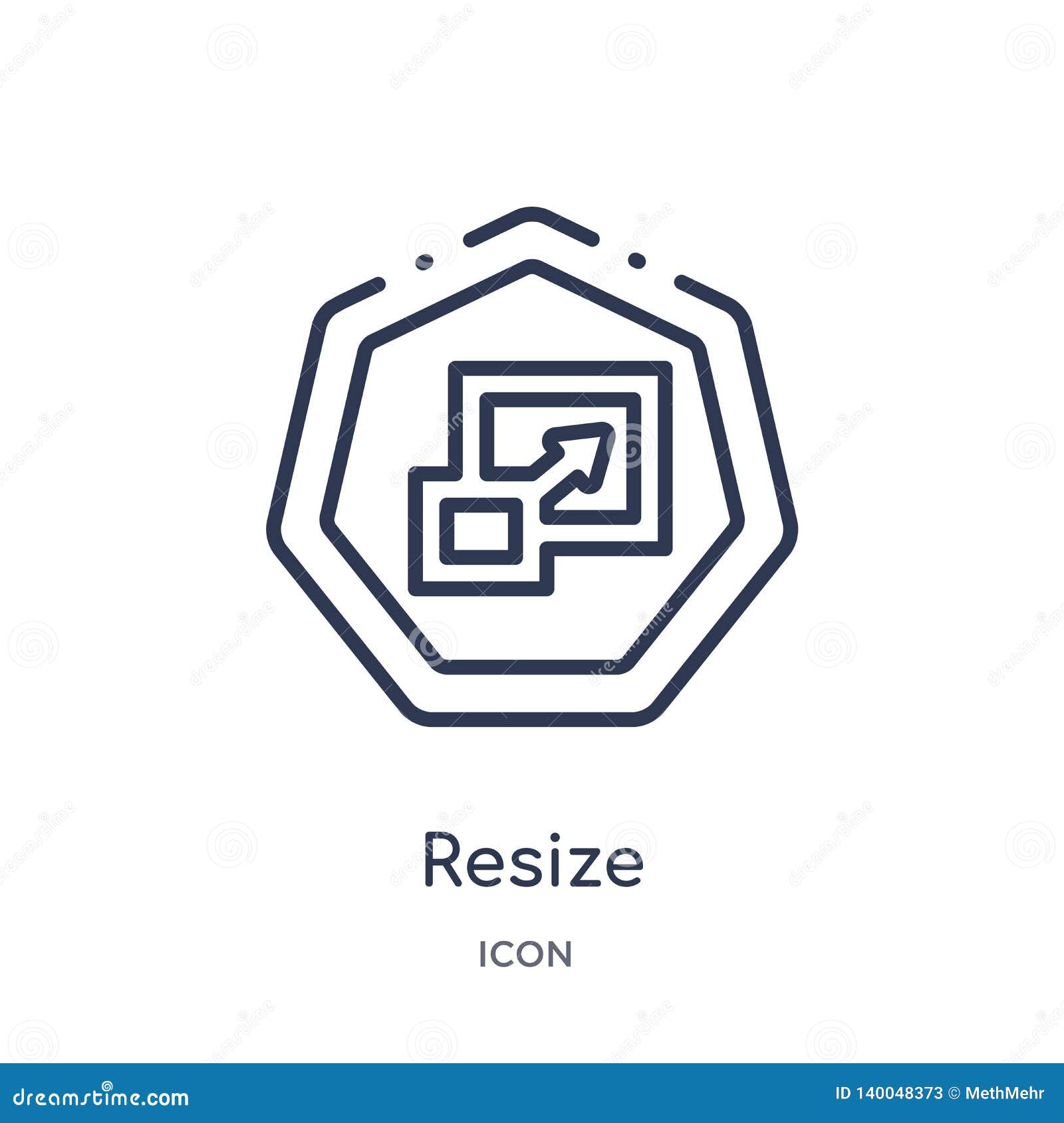 Linear Resize Icon From Arrows Outline Collection Thin Line Resize