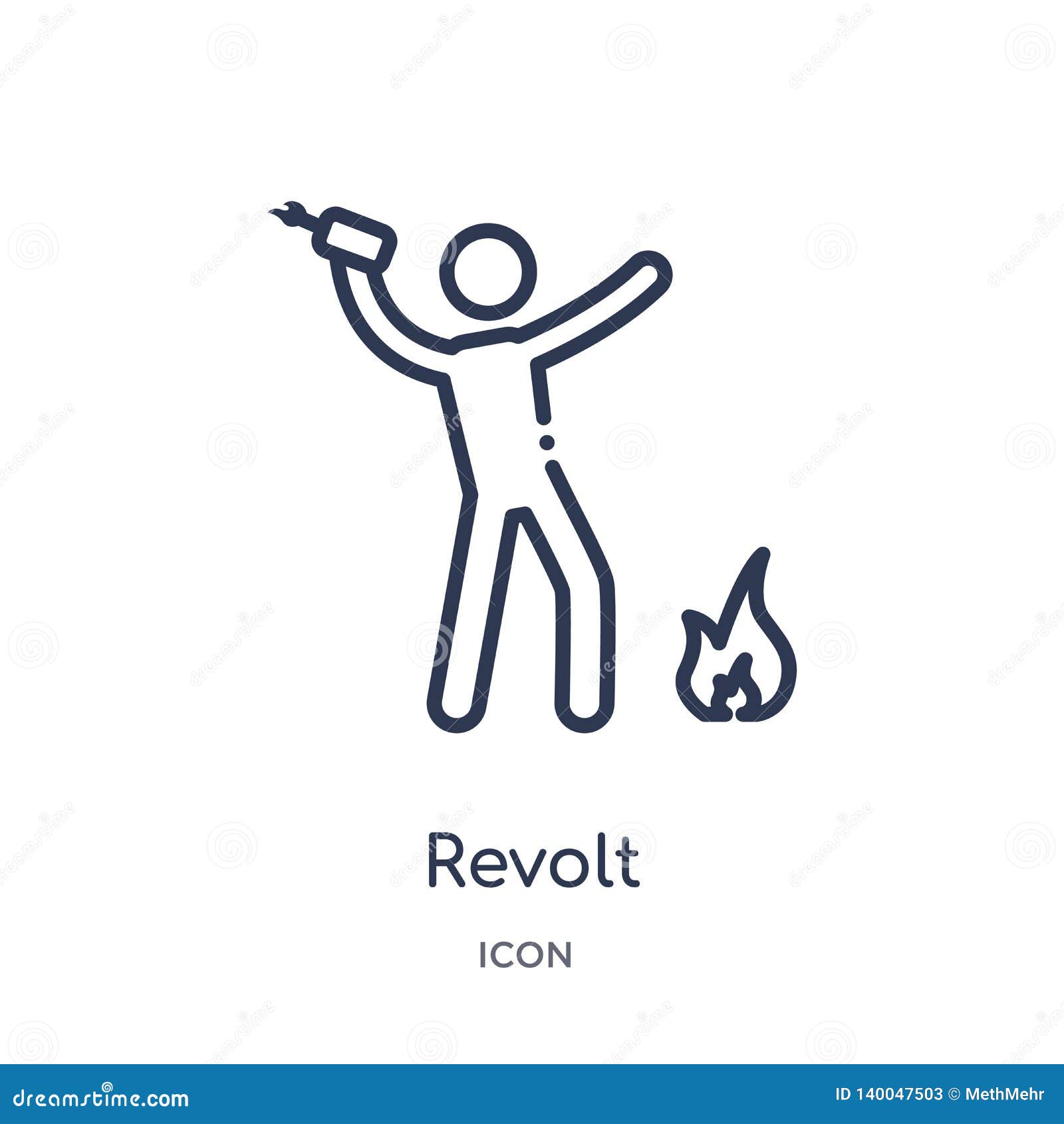 Linear Revolt Icon from Army and War Outline Collection. Thin Line ... Linear Revolt Icon from Army and War Outline Collection. Thin Line ...