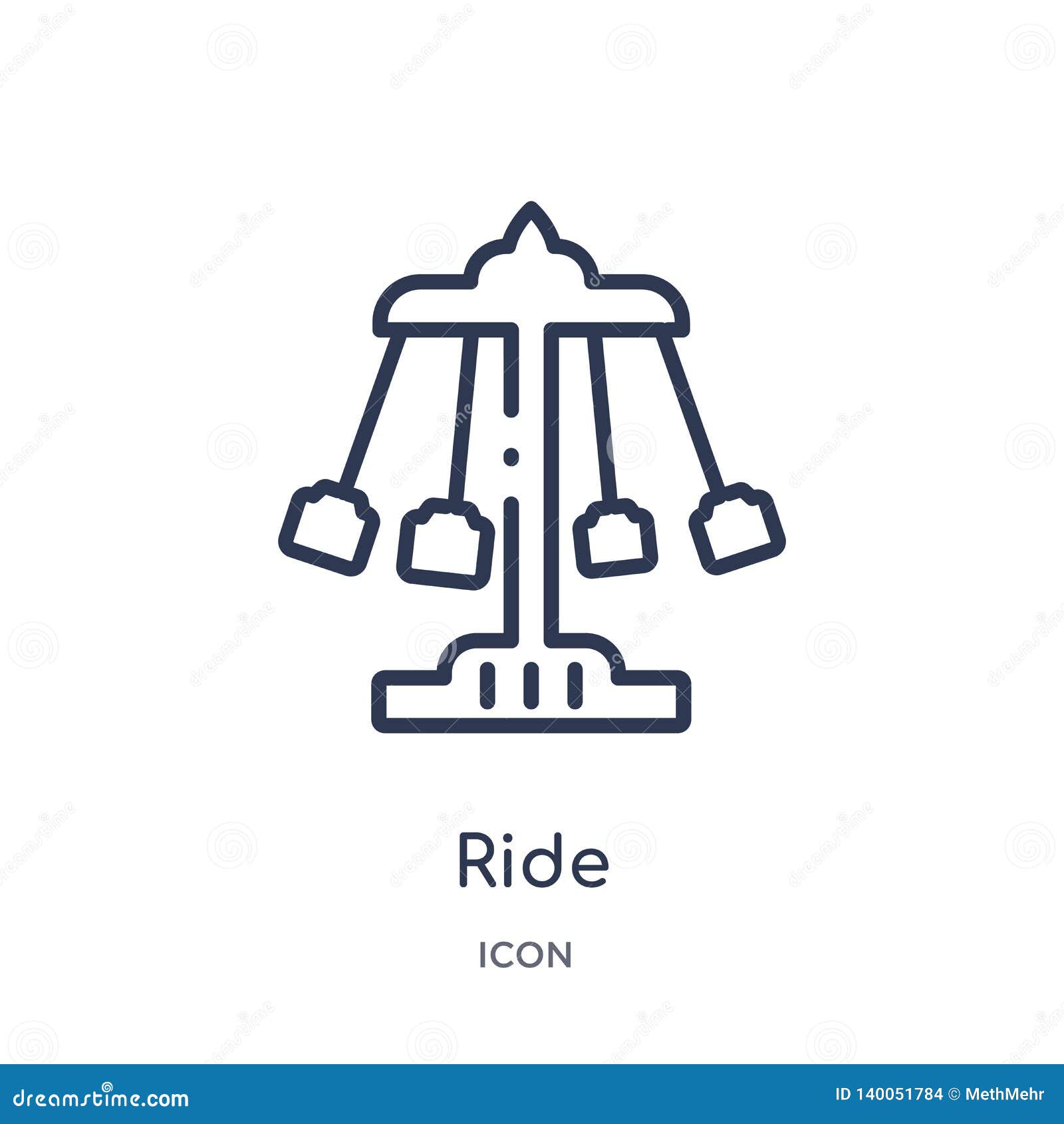 Linear Ride Icon from Circus Outline Collection. Thin Line Ride Vector ...