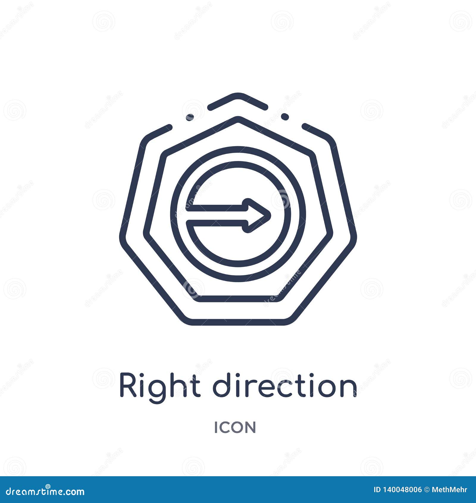 Linear Right Arrow Icon From Arrows Outline Collection. Thin Line Right ...