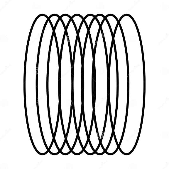 Linear Rings Geometric Shape Stock Vector - Illustration of vector ...