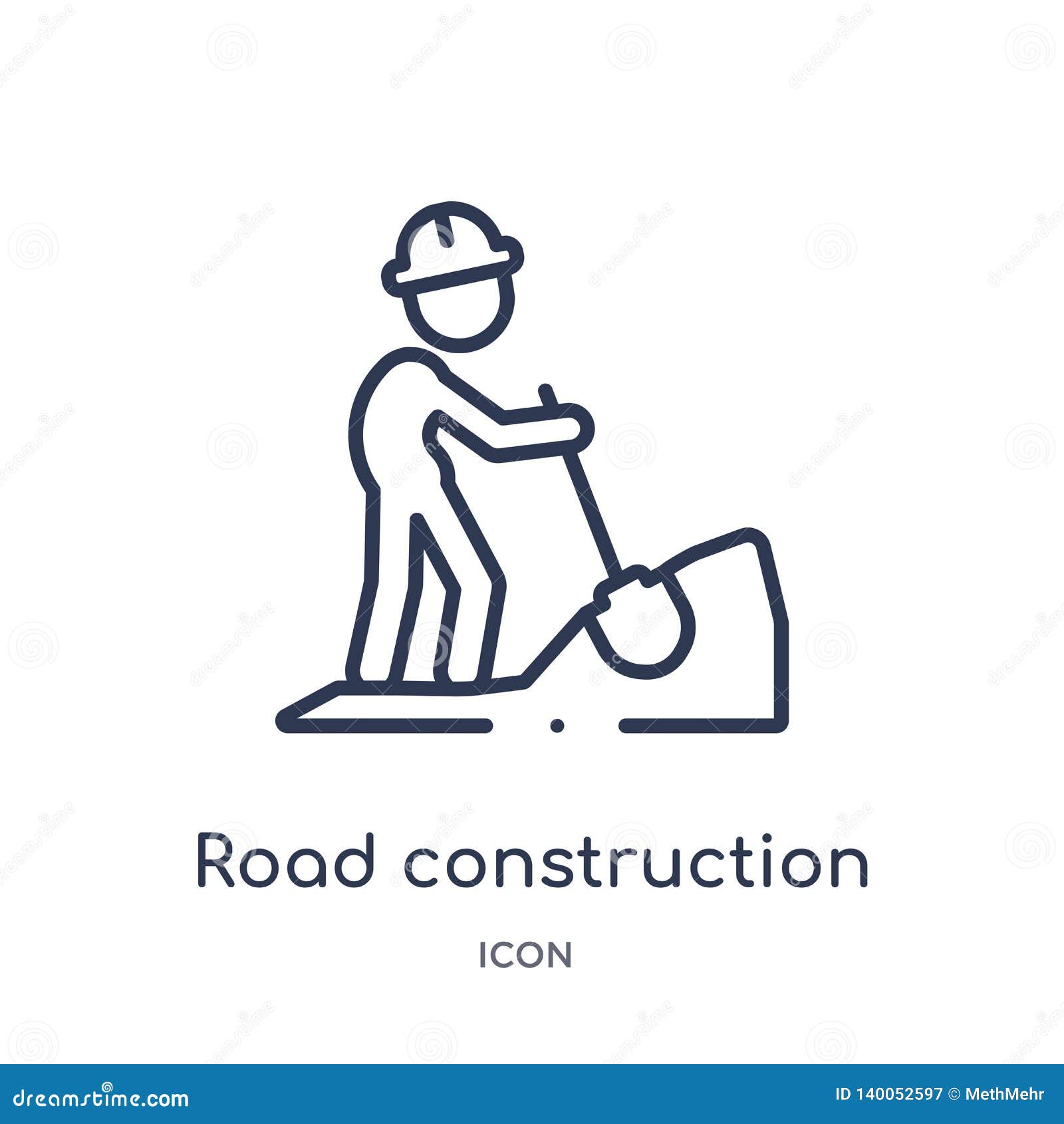 Linear Road Blockade Icon From Alert Outline Collection. Thin Line Road ...